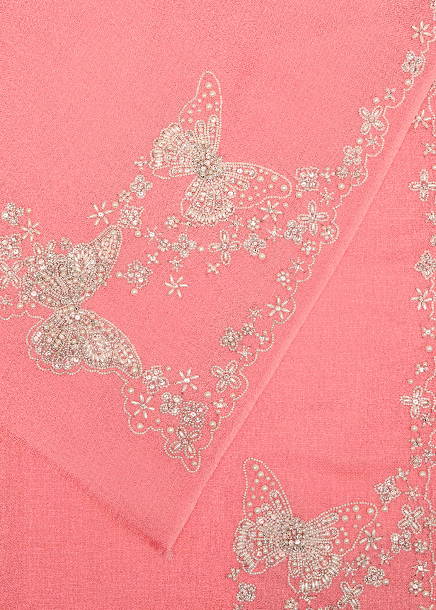 Janavi India Pearly Butterfly Merino Wool Scarf - Bergdorf Goodman