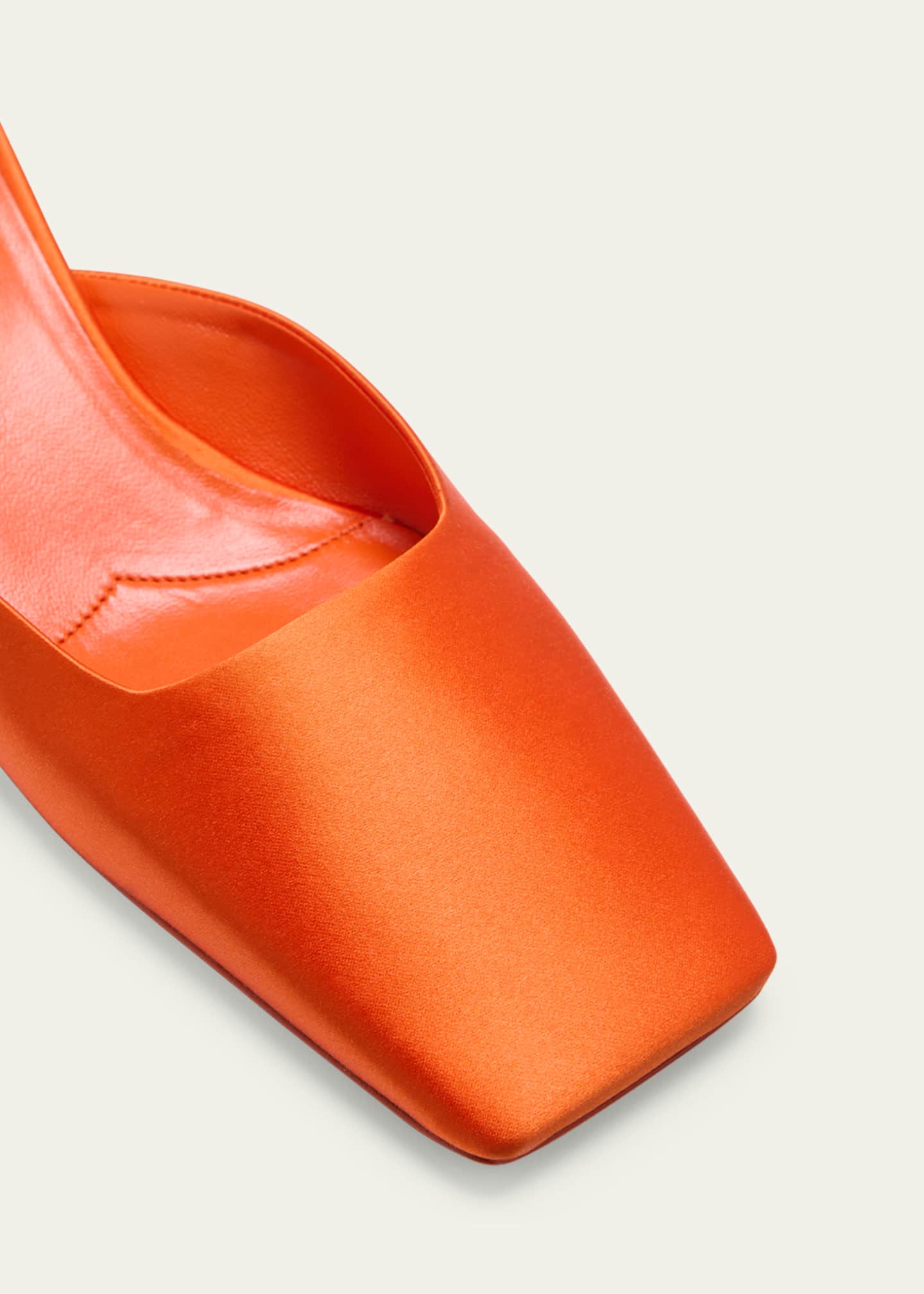 Prada Satin Square-Toe Ballerina Mule Pumps - Bergdorf Goodman