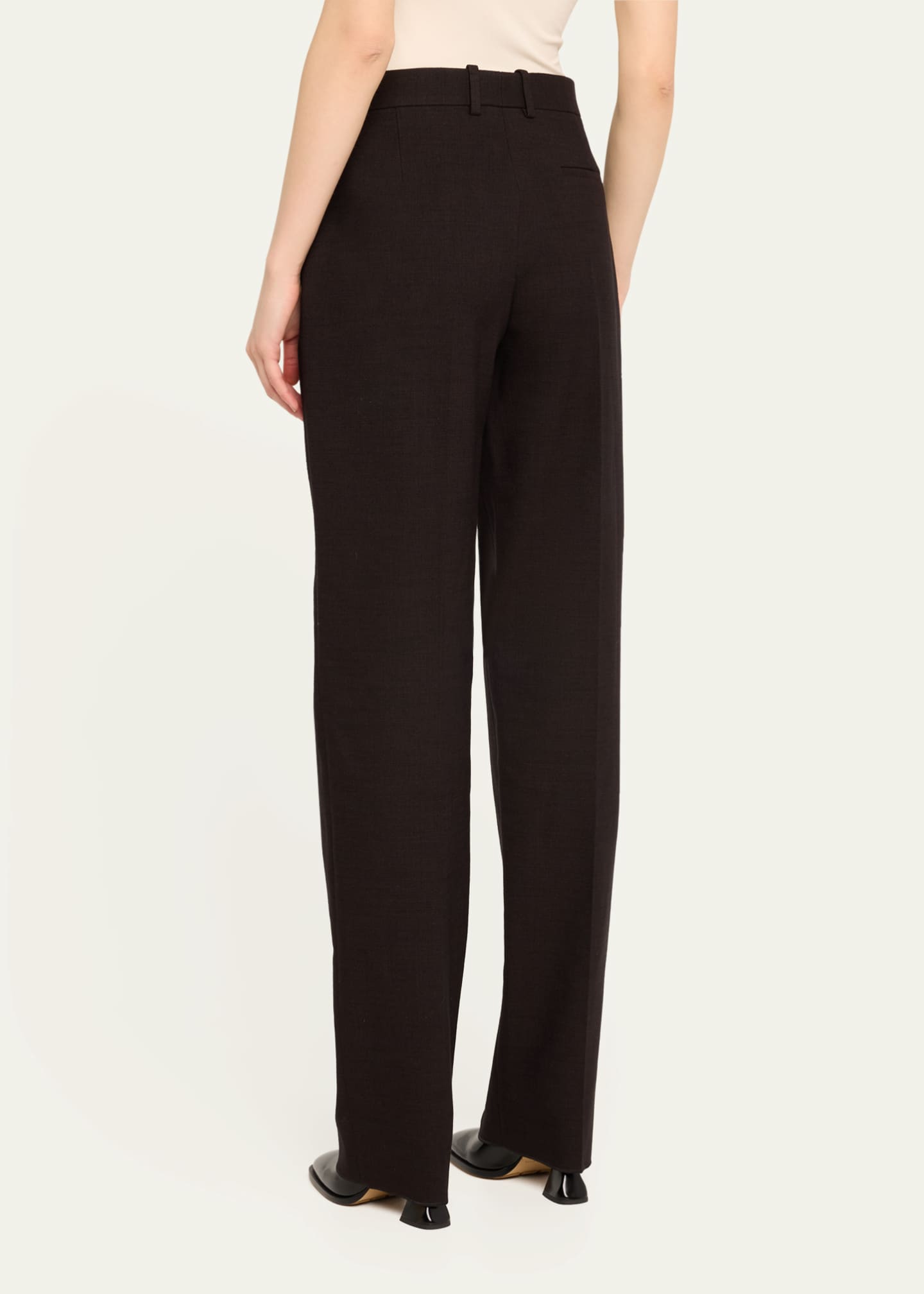 Bottega Veneta Structured Straight Leg Trousers - Bergdorf Goodman