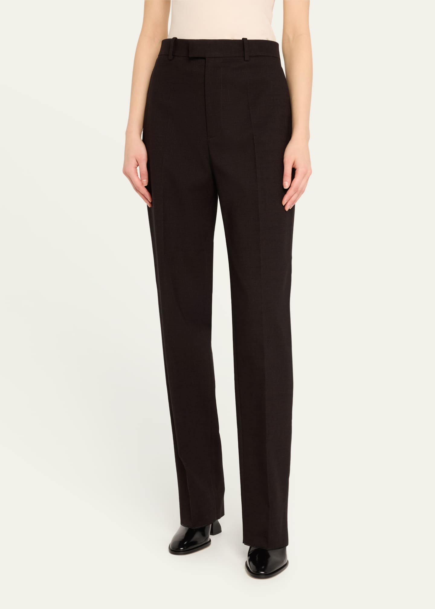 Bottega Veneta Structured Straight Leg Trousers - Bergdorf Goodman