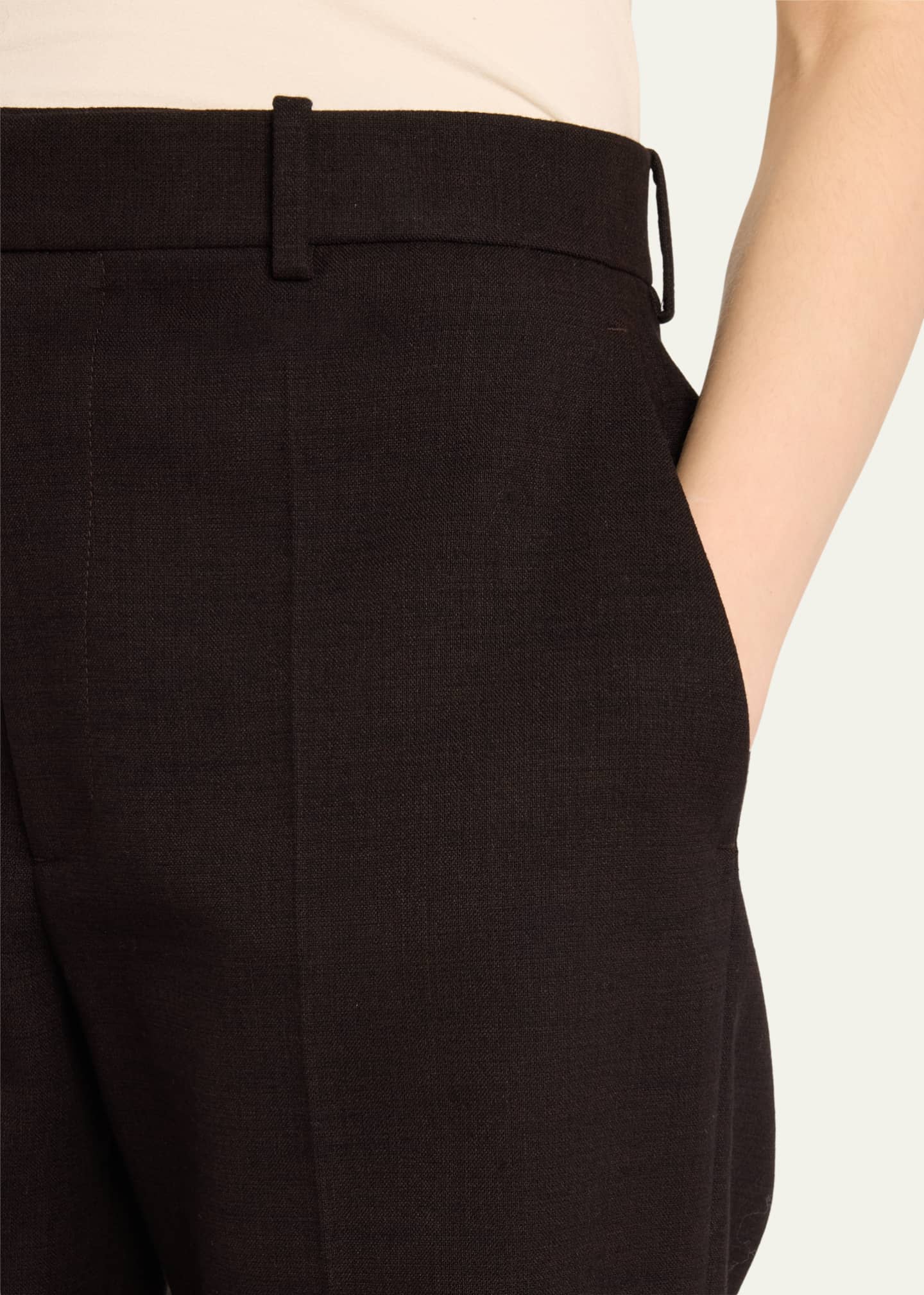 Bottega Veneta Structured Straight Leg Trousers - Bergdorf Goodman