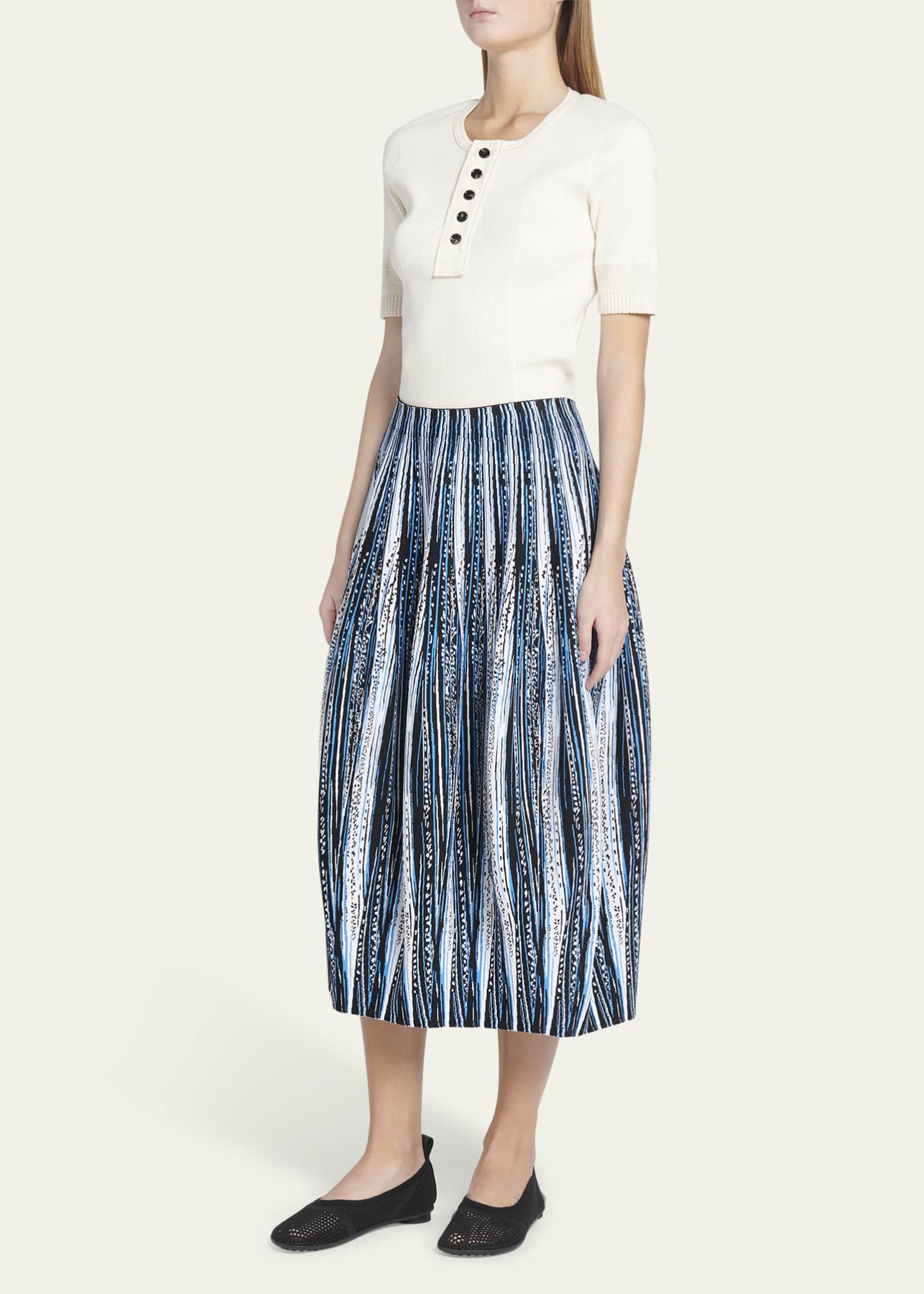 Bottega Veneta Atomic Knit Ballerina Flats - Bergdorf Goodman