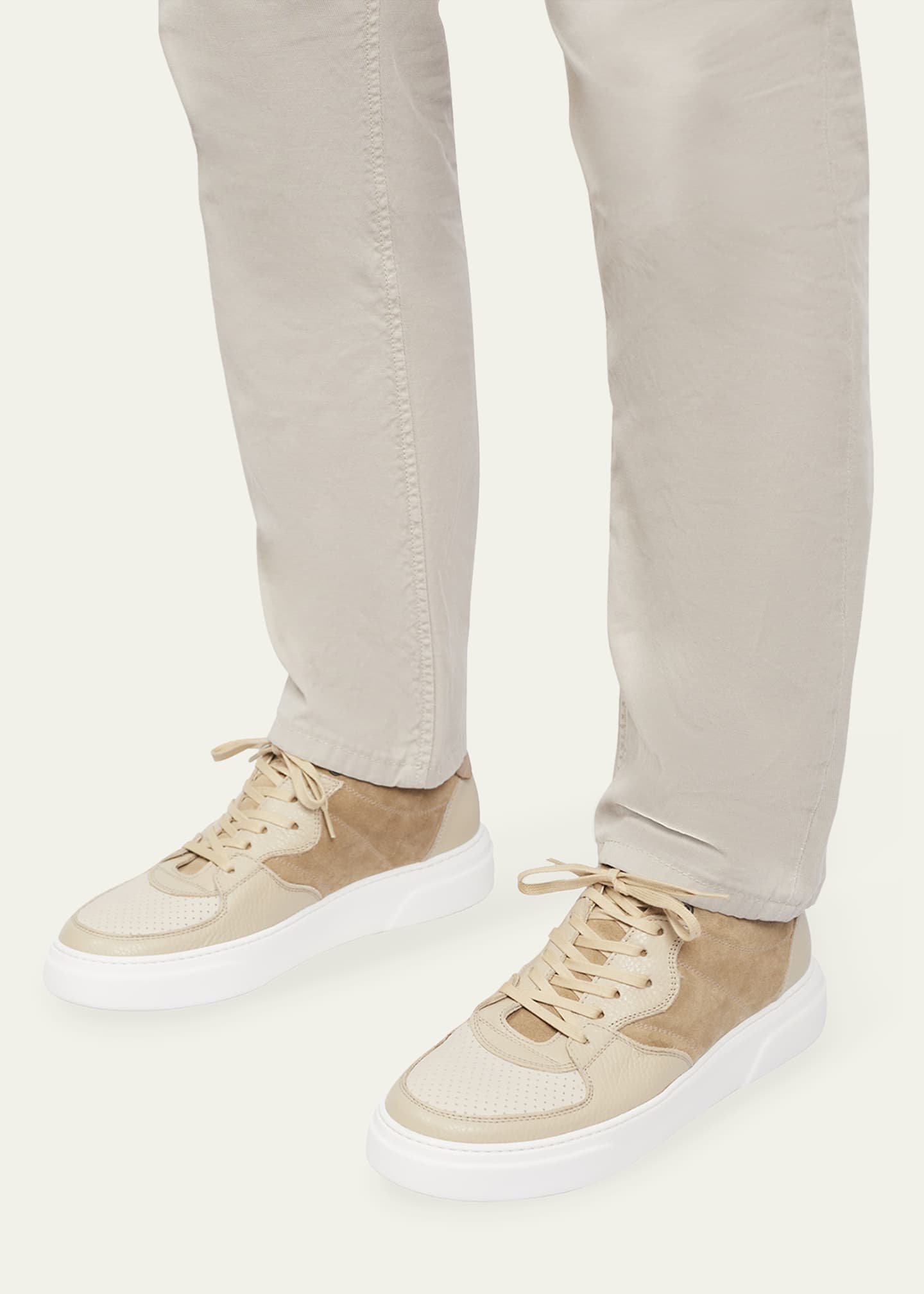 Ron White Men's Macklan Suede and Microfiber Low-Top Sneakers ...