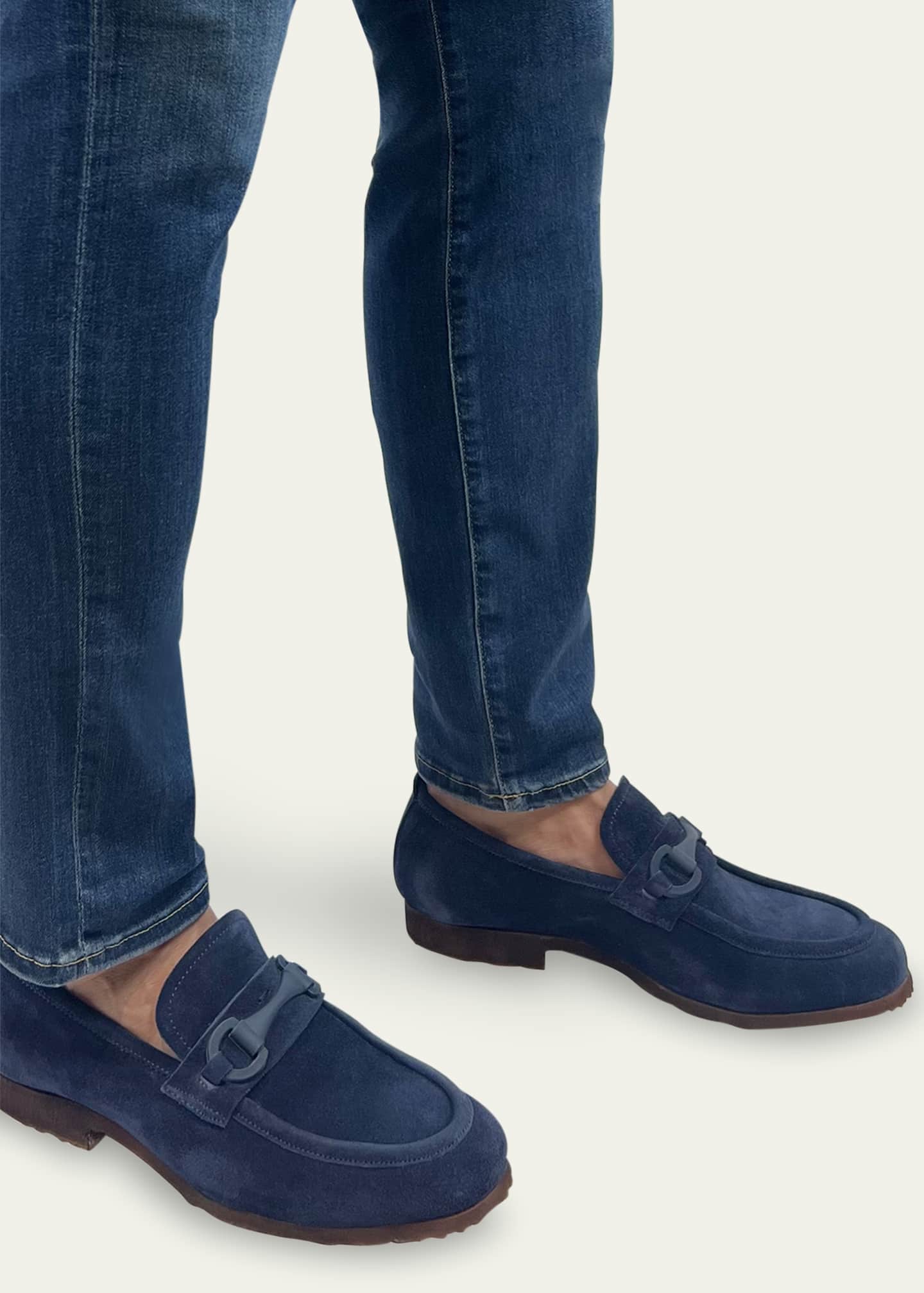 Ron White Men's Andrew Weatherproof Suede Bit Loafers - Bergdorf Goodman