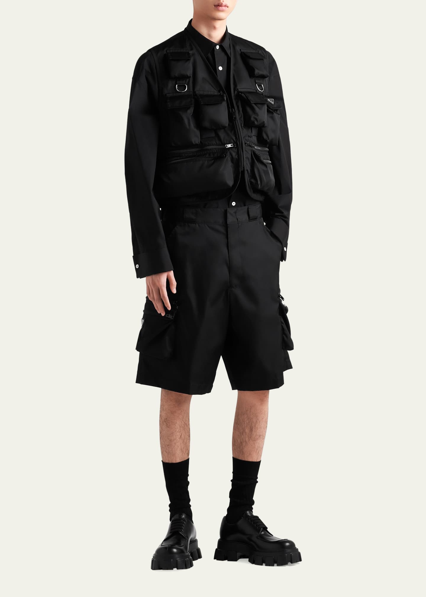 Prada Men's Re-Nylon Utility Vest - Bergdorf Goodman