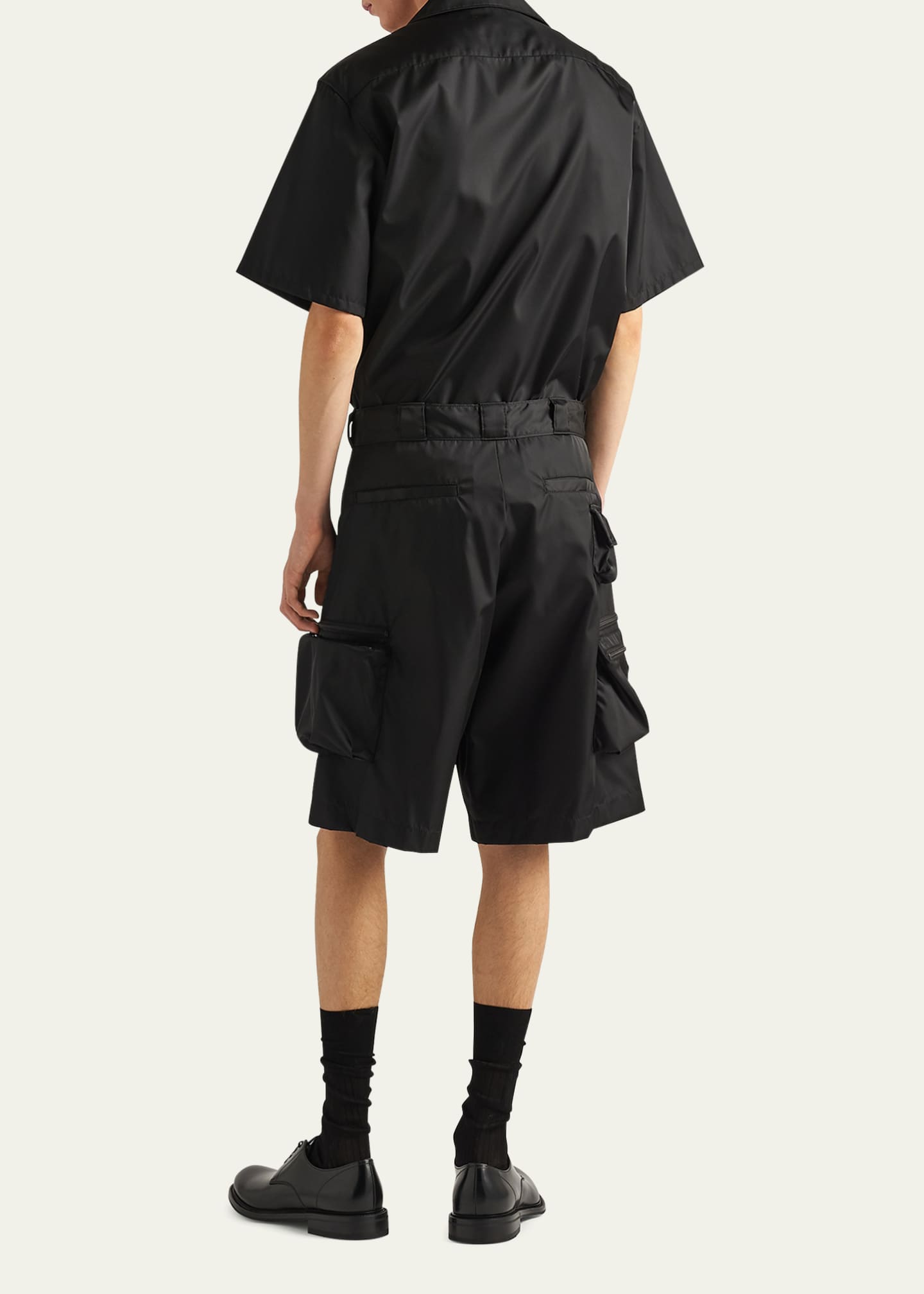 Prada Men's Re-Nylon Logo Shorts - Bergdorf Goodman