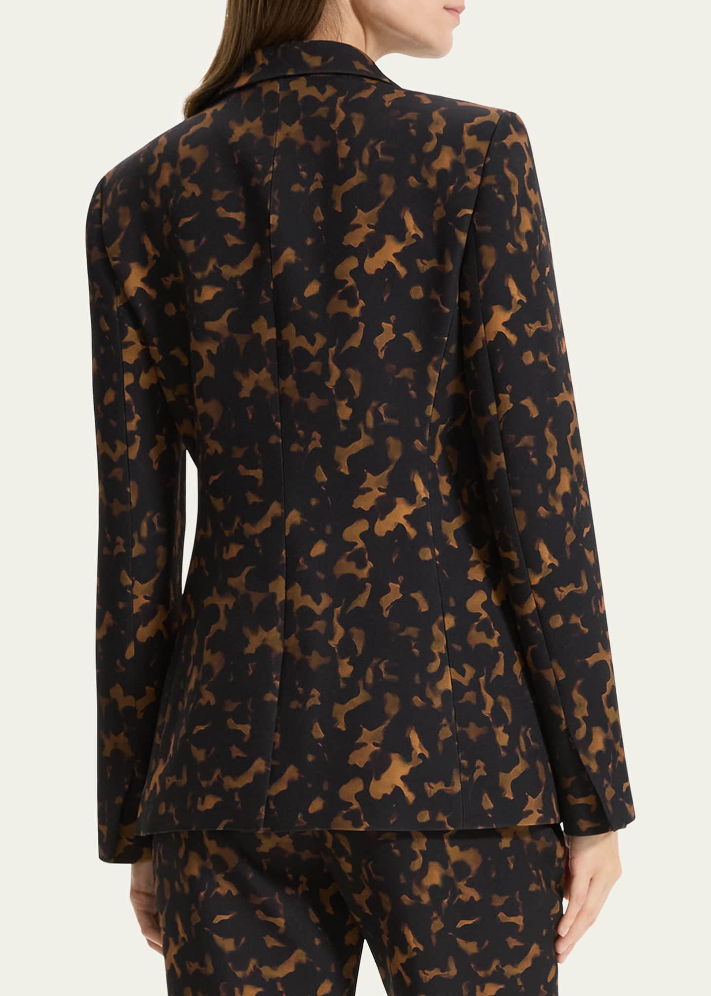 Theory Staple Tortoise-Print Slim Crepe Blazer - Bergdorf Goodman