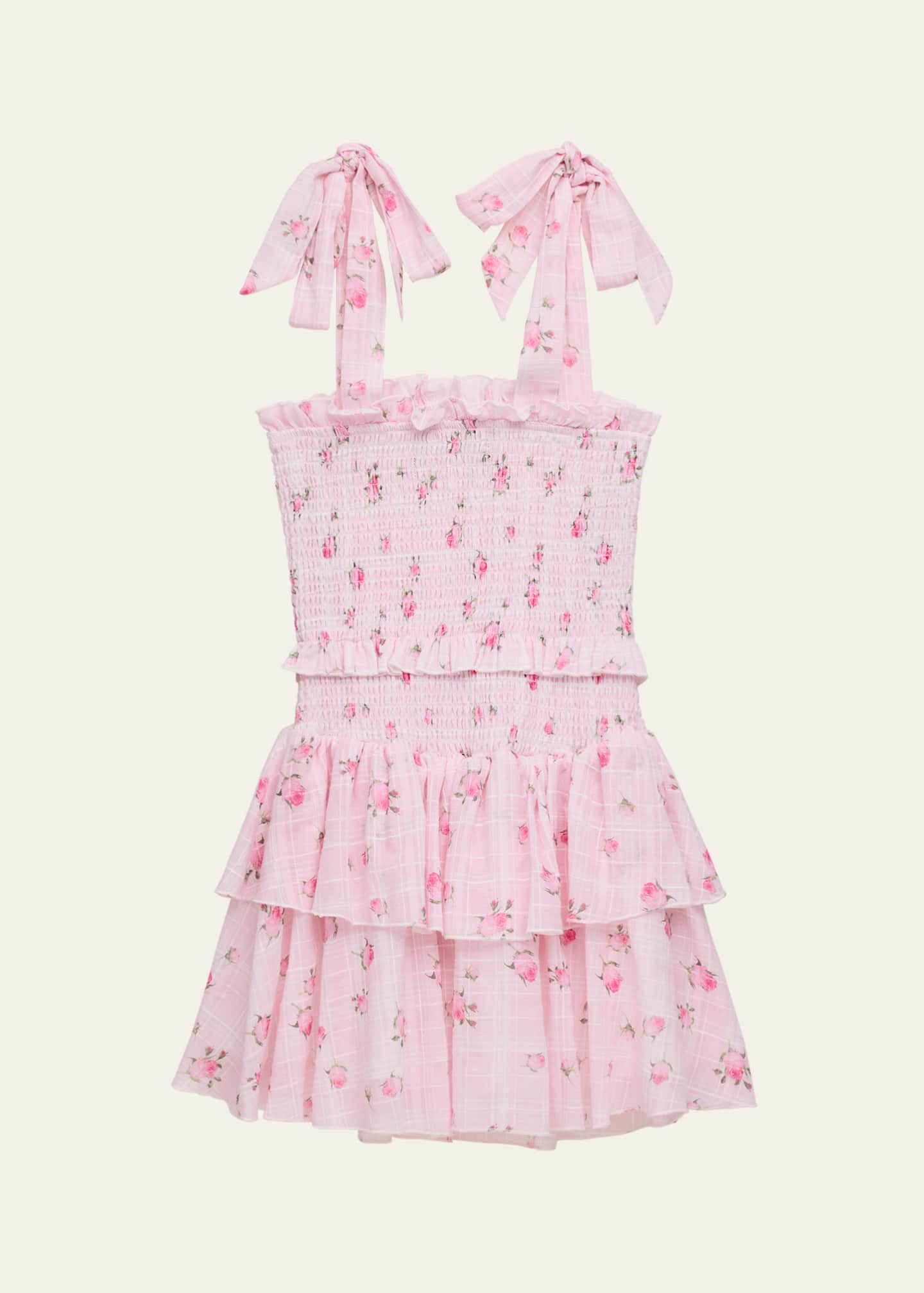 KatieJ NYC Girl's Tween Emerson Tie-Shoulder Ruffle Dress, Size S-XL ...