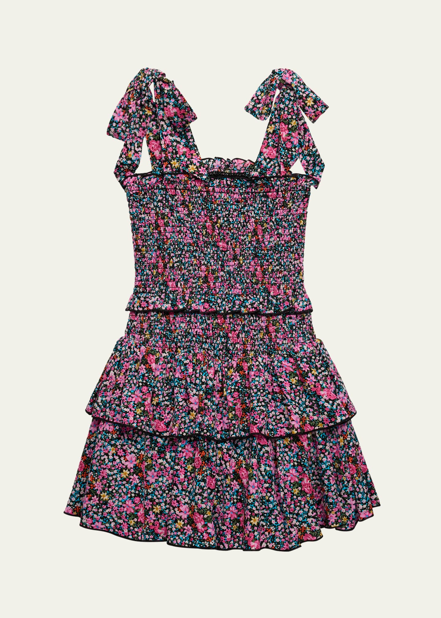 KatieJ NYC Girl's Tween Emerson Tie-Shoulder Ruffle Dress, Size S-XL ...