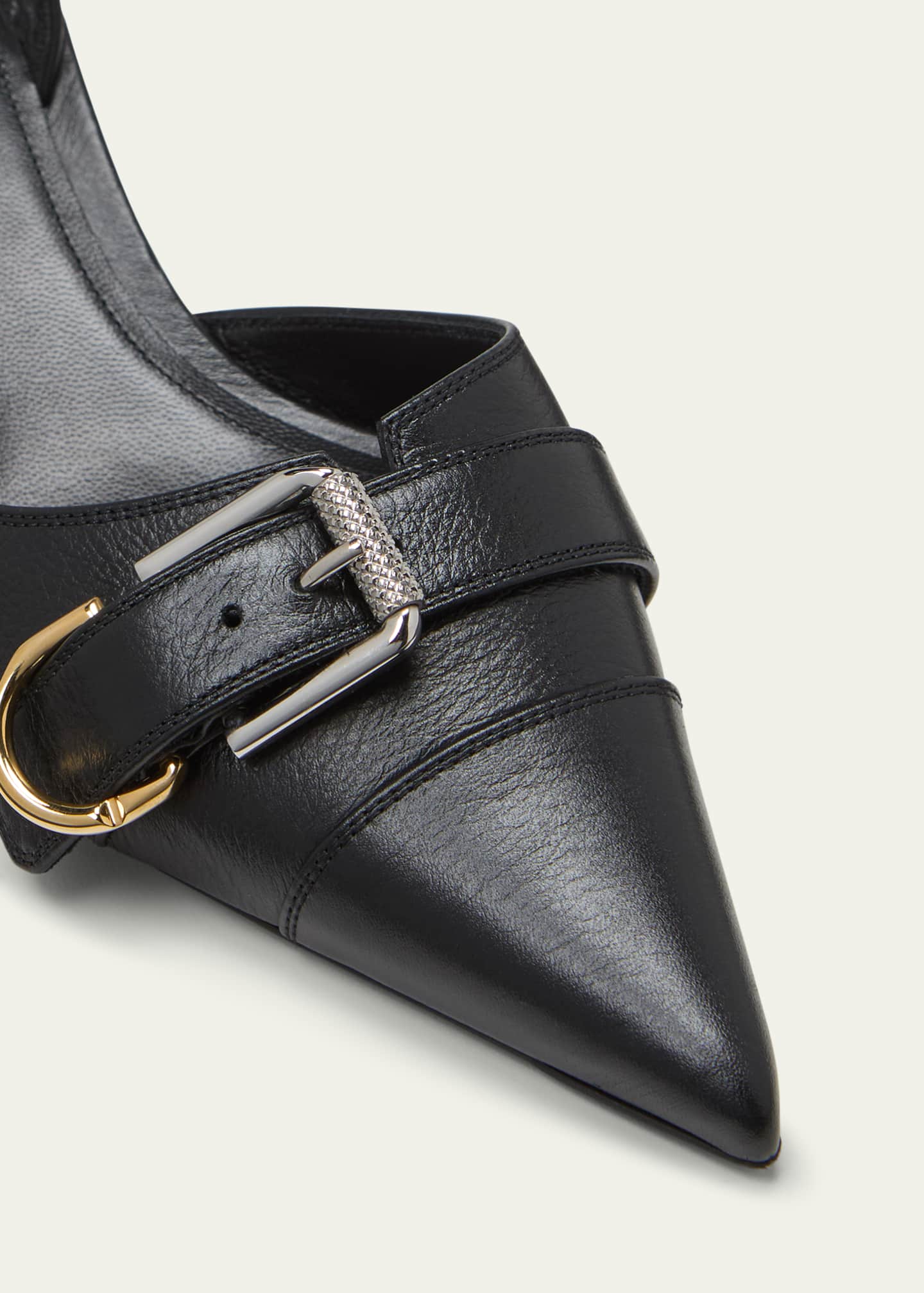 Givenchy Voyou Leather Buckle Slingback Pumps - Bergdorf Goodman