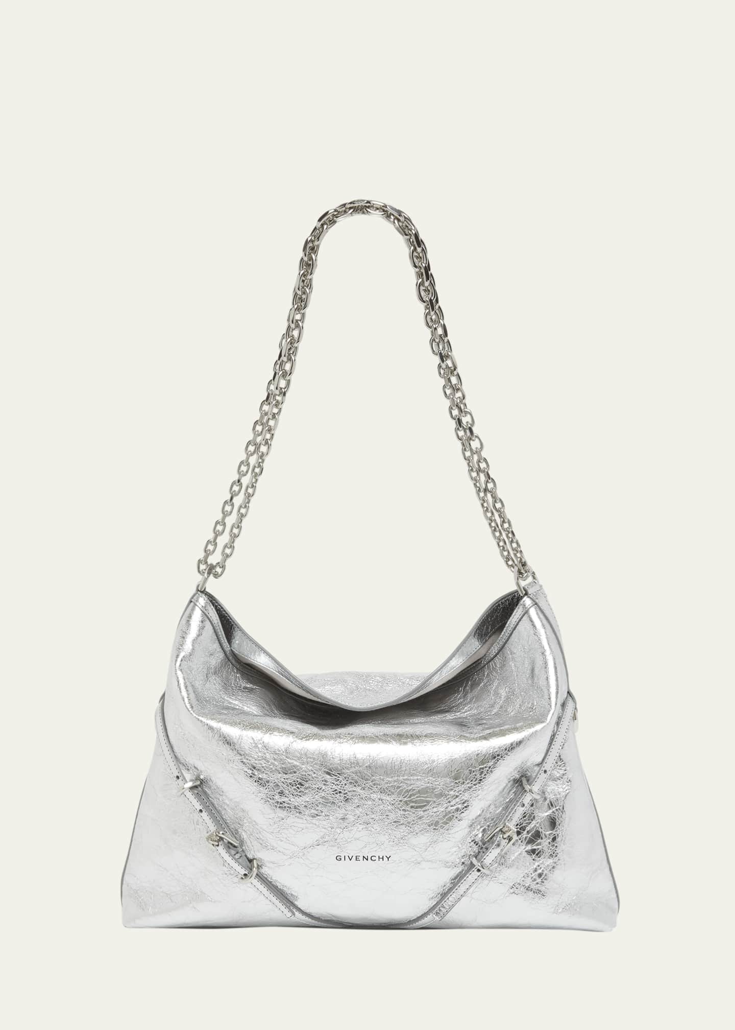 Givenchy Medium Voyou Chain Shoulder Bag in Metallic Leather - Bergdorf ...
