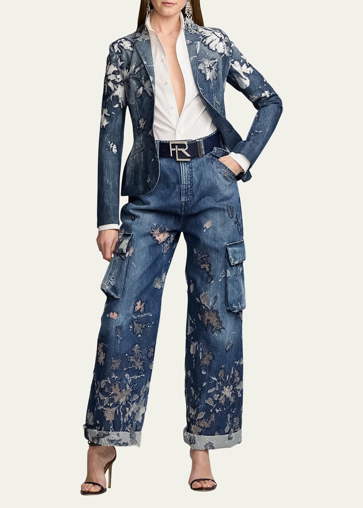 Ralph Lauren Collection Holt Embellished Devoré Jacket - Bergdorf Goodman