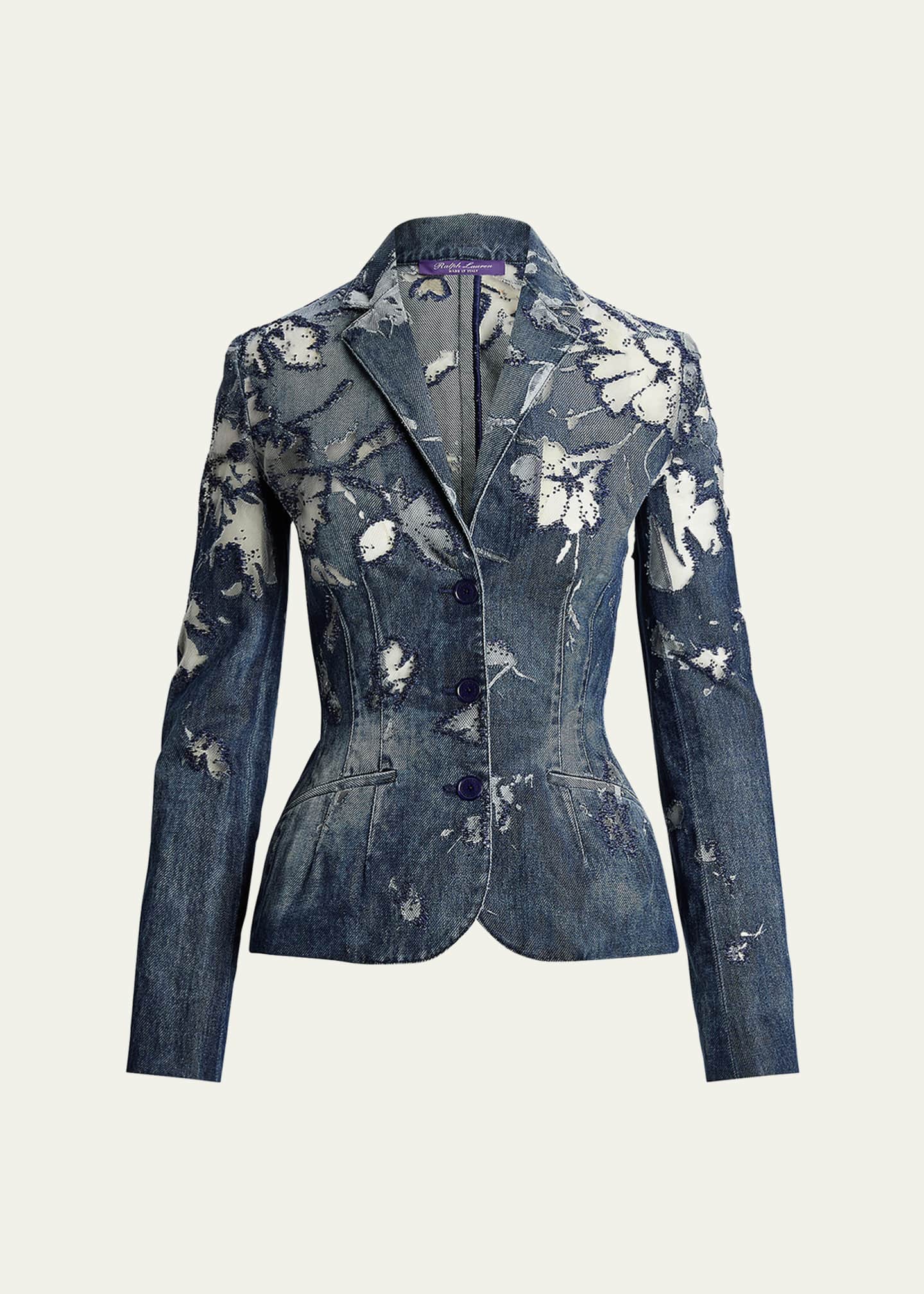 Ralph Lauren Collection Holt Embellished Devoré Jacket - Bergdorf Goodman