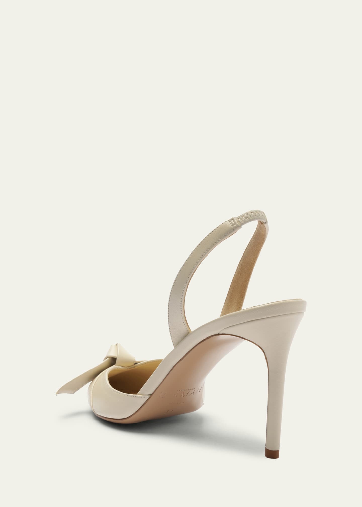 Alexandre Birman Clarita Leather Bow Slingback Pumps - Bergdorf Goodman