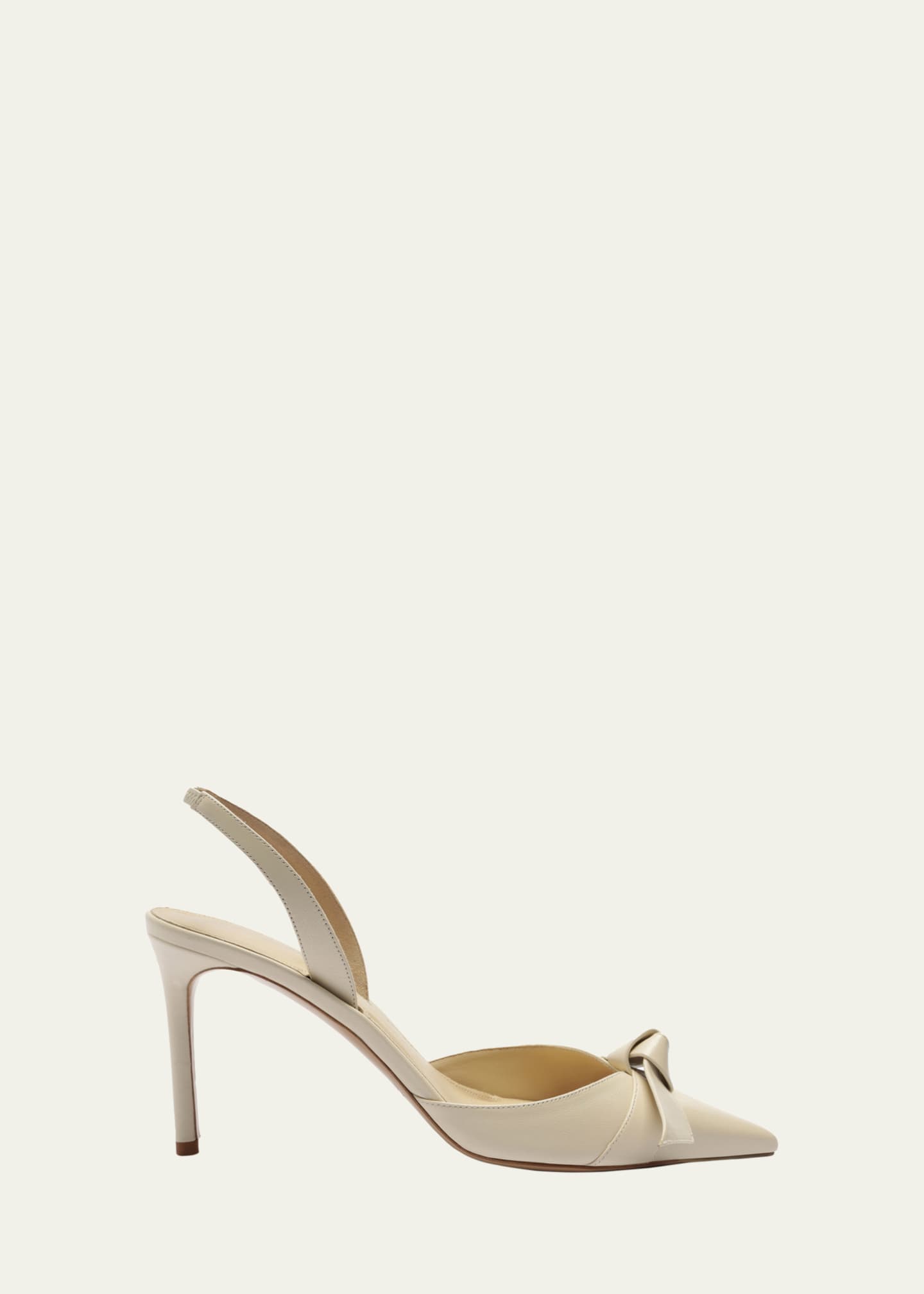 Alexandre Birman Clarita Leather Bow Slingback Pumps - Bergdorf Goodman