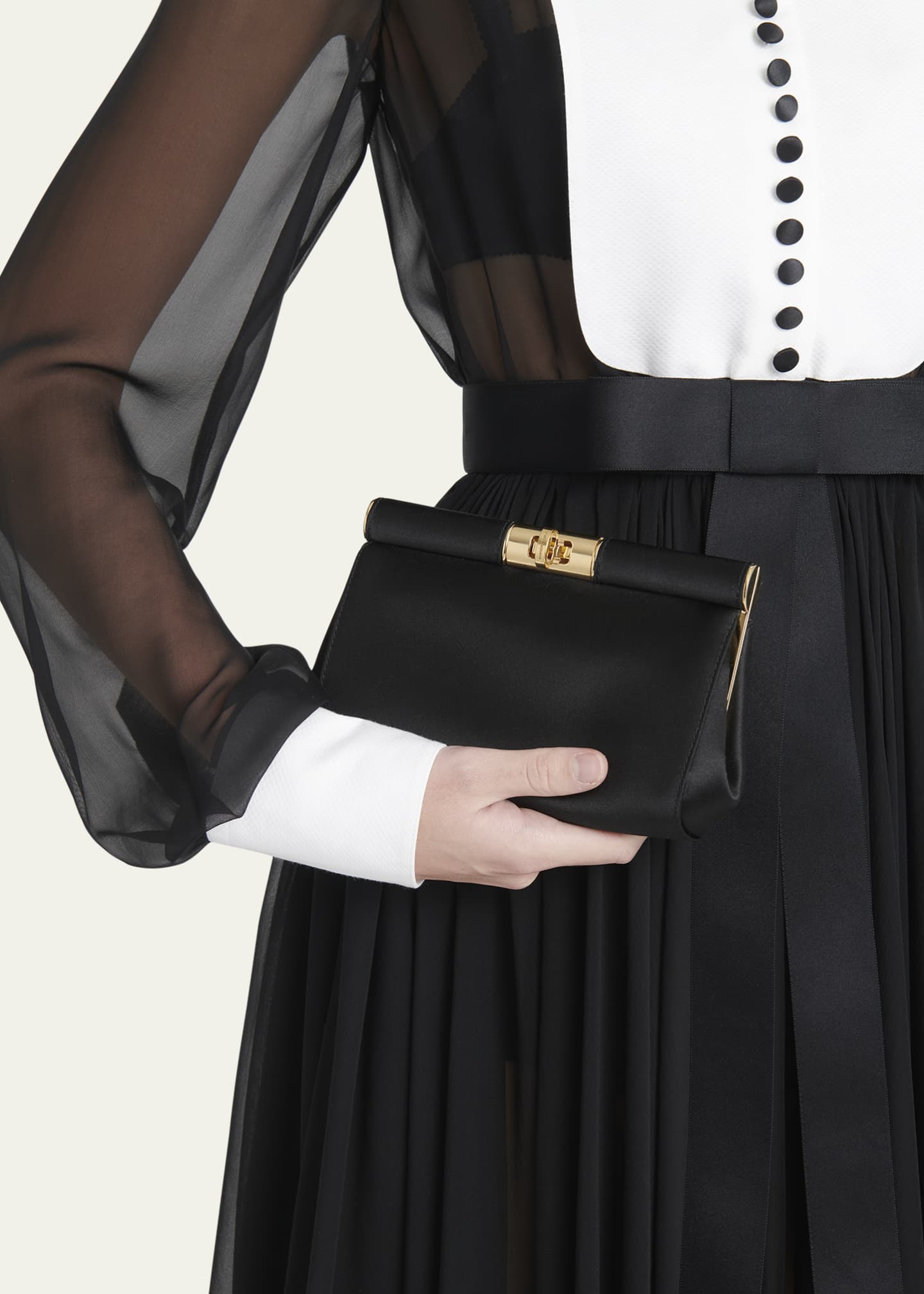 Dolce&Gabbana Marlene Small Satin Clutch Bag - Bergdorf Goodman