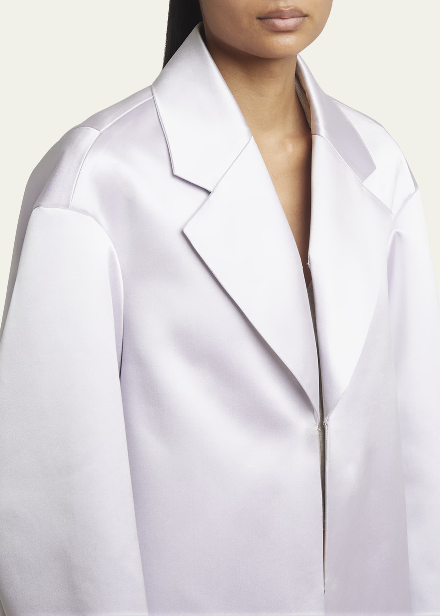 Givenchy Lighter Oversized Cocoon Silk Coat - Bergdorf Goodman