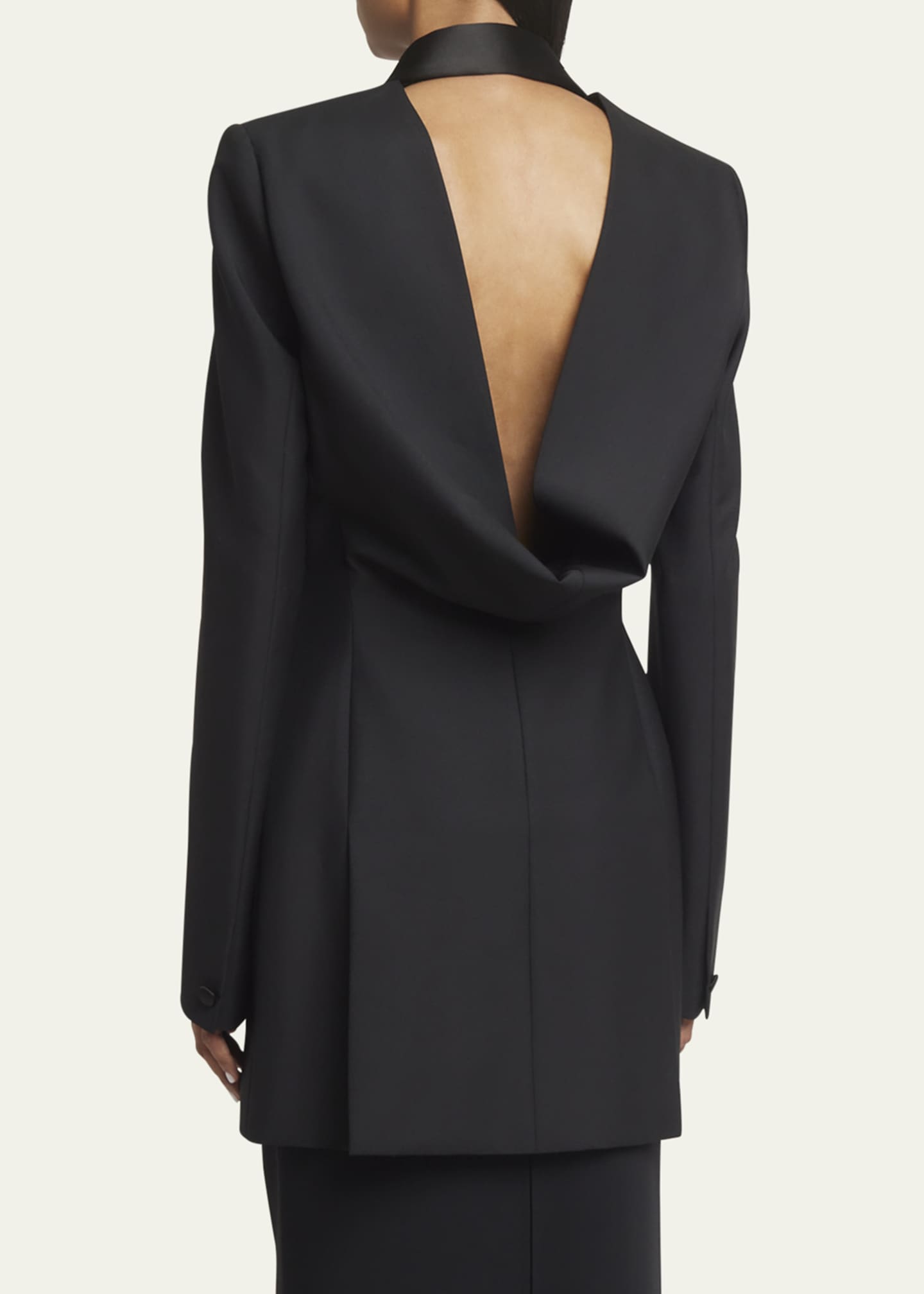 Givenchy Open Draped-Back Wool Jacket - Bergdorf Goodman