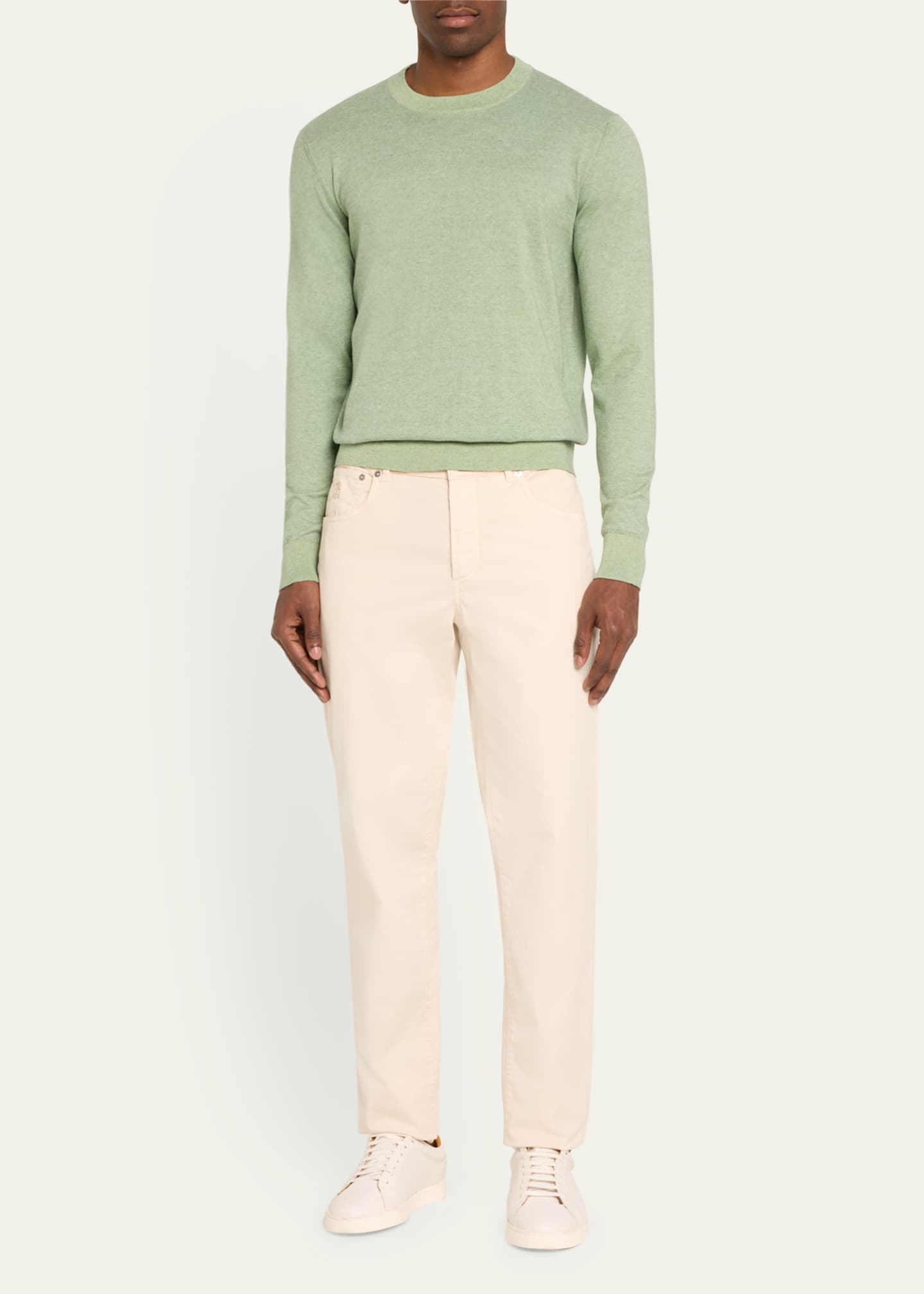 Fioroni Men's Cashmere Cotton Crewneck Sweater - Bergdorf Goodman