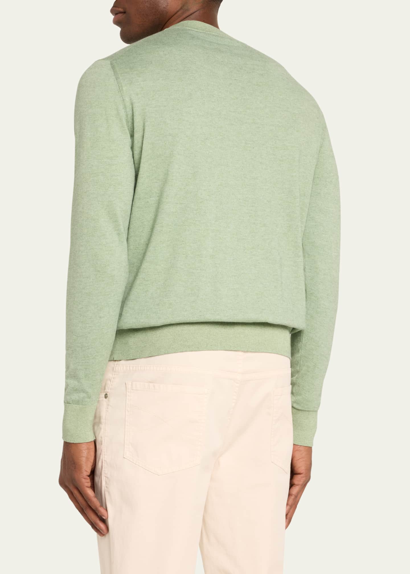 Fioroni Men's Cashmere Cotton Crewneck Sweater - Bergdorf Goodman