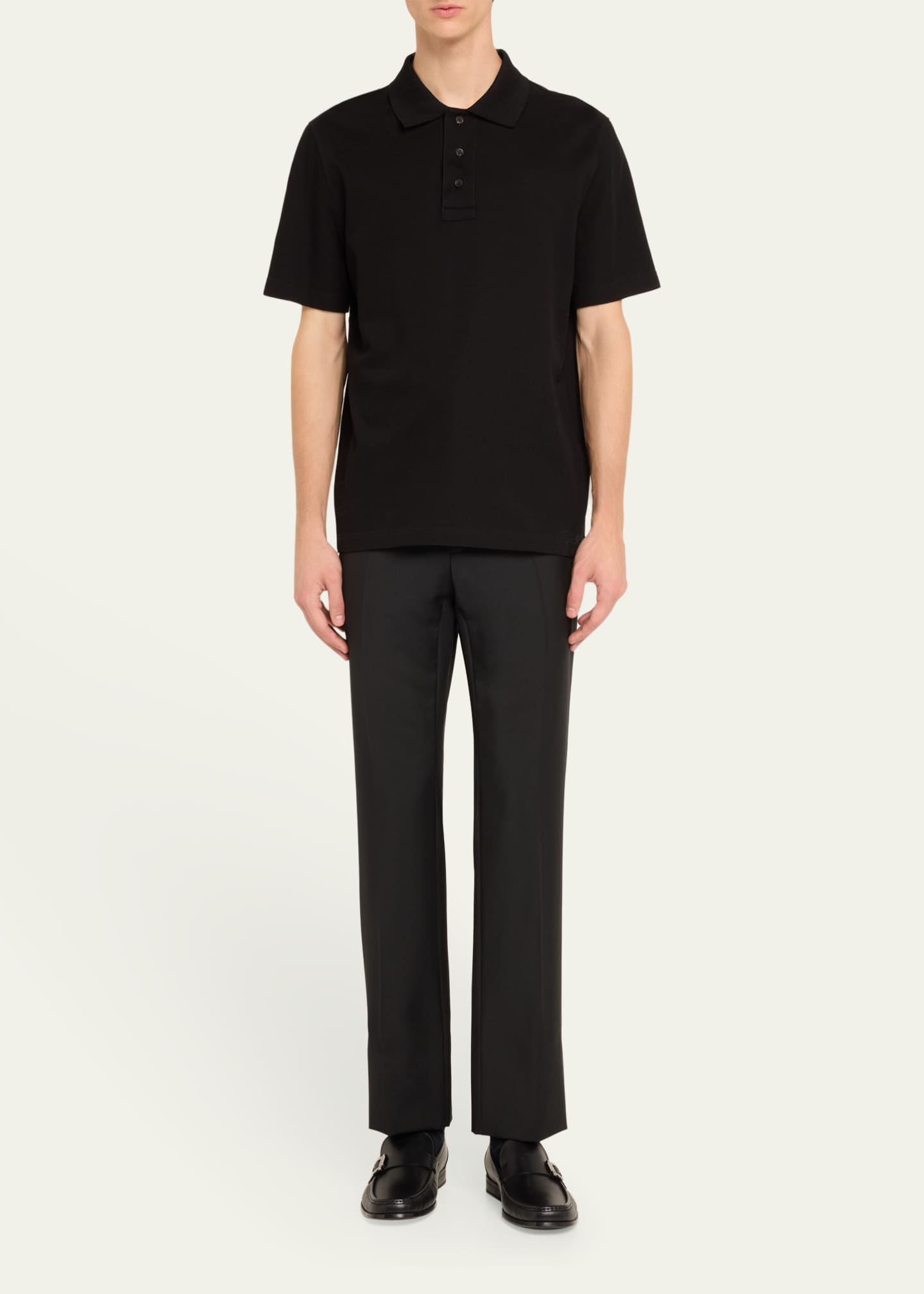 Ferragamo Men's Caspian Gancio Leather Loafers - Bergdorf Goodman