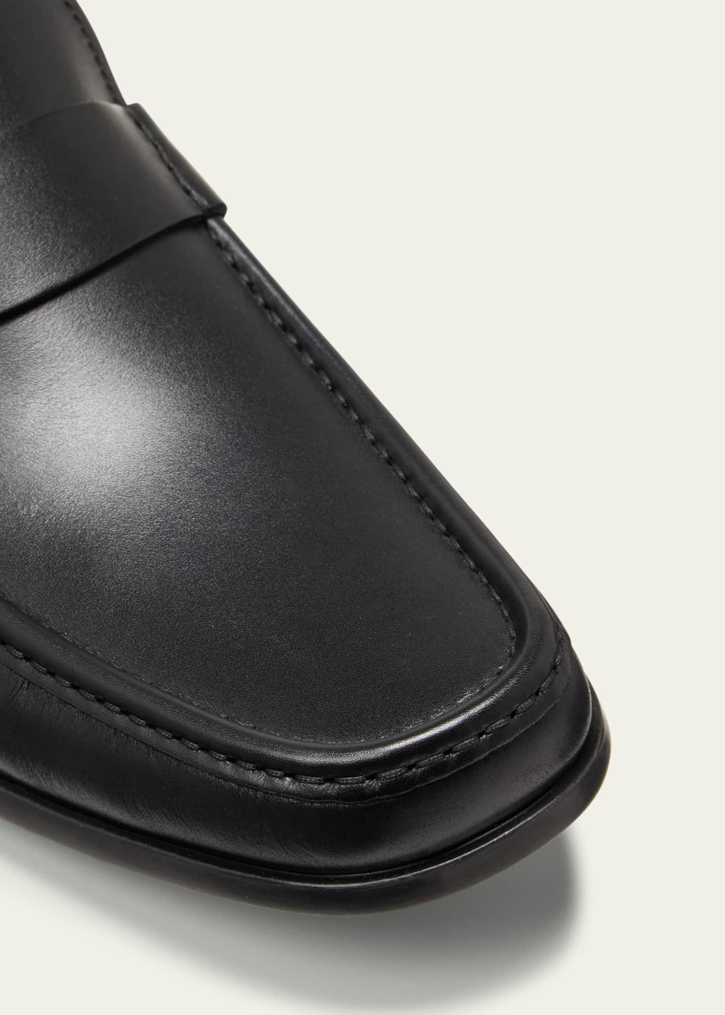 Ferragamo Men's Caspian Gancio Leather Loafers - Bergdorf Goodman