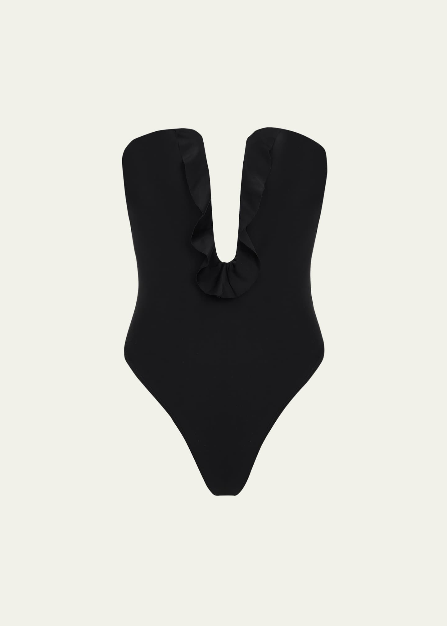 Vix Solid Chris Brazilian Bandeau One Piece Swimsuit Bergdorf Goodman