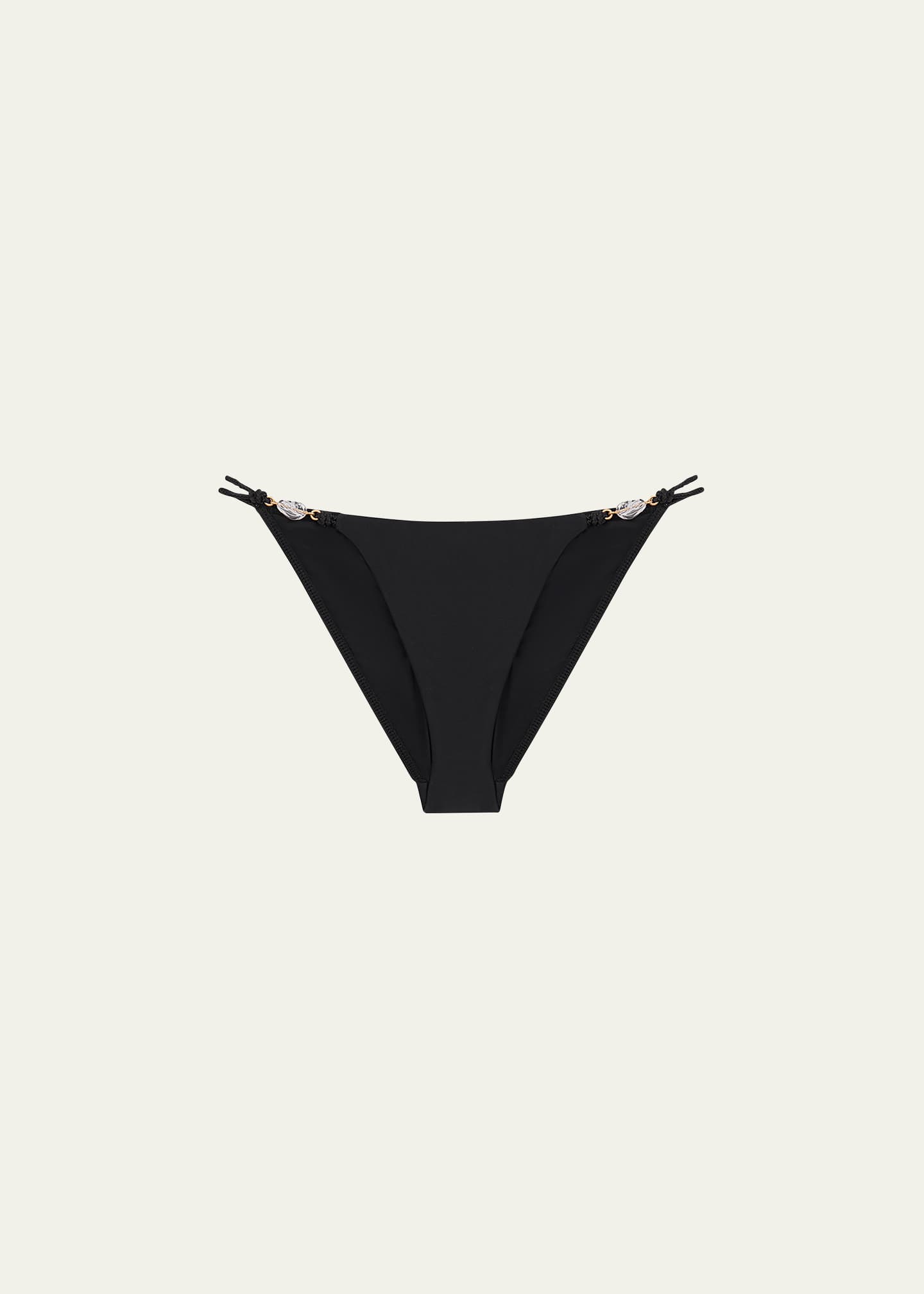 Vix Solid Ivy Detail Full Bikini Bottoms - Bergdorf Goodman