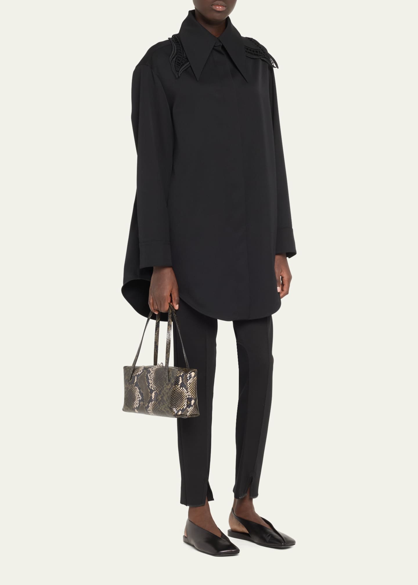 Jil Sander Goji Small Python-Print Top-Handle Bag - Bergdorf Goodman