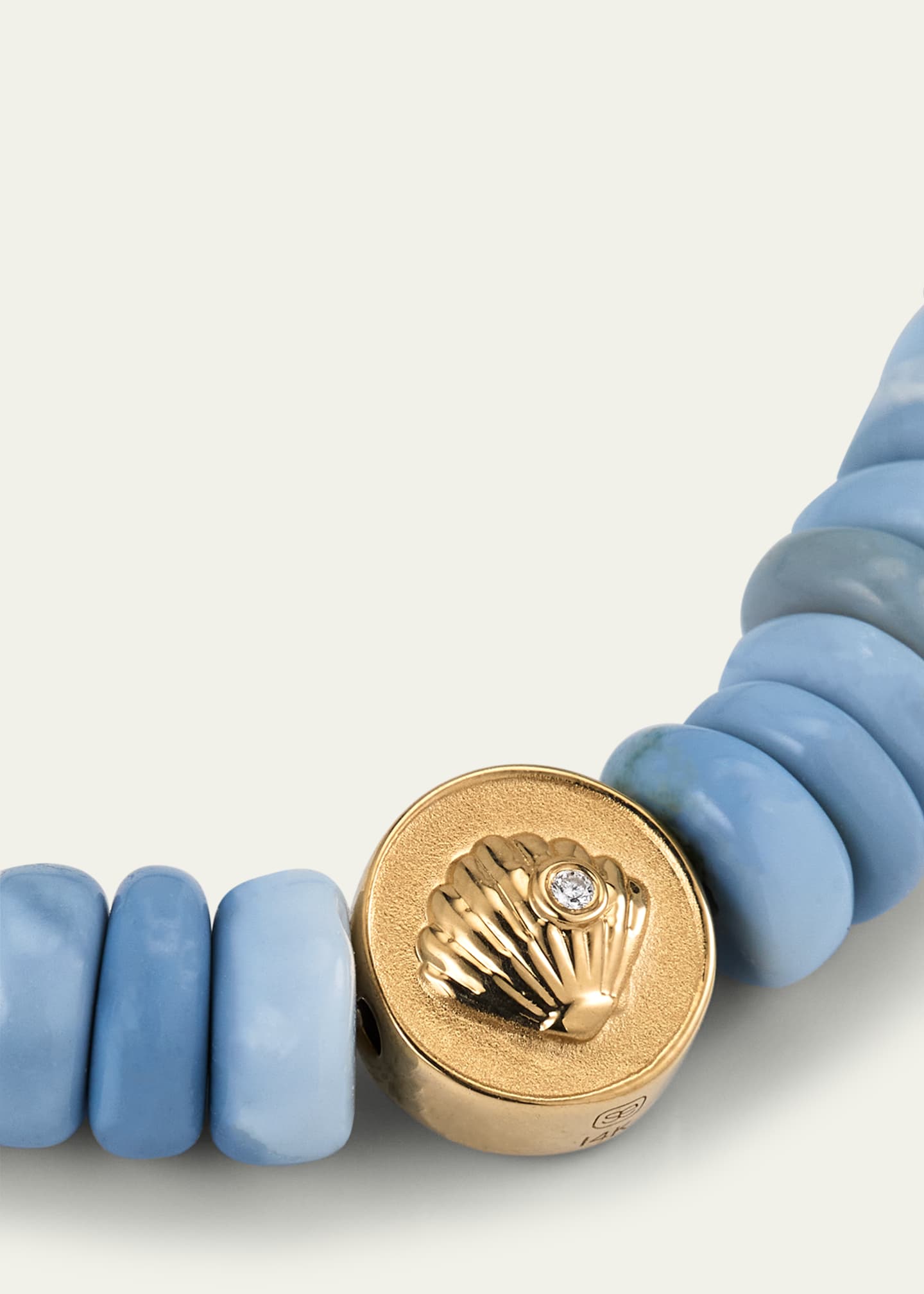 Sydney Evan 14K Starfish Clamshell Bead Bracelet - Bergdorf Goodman