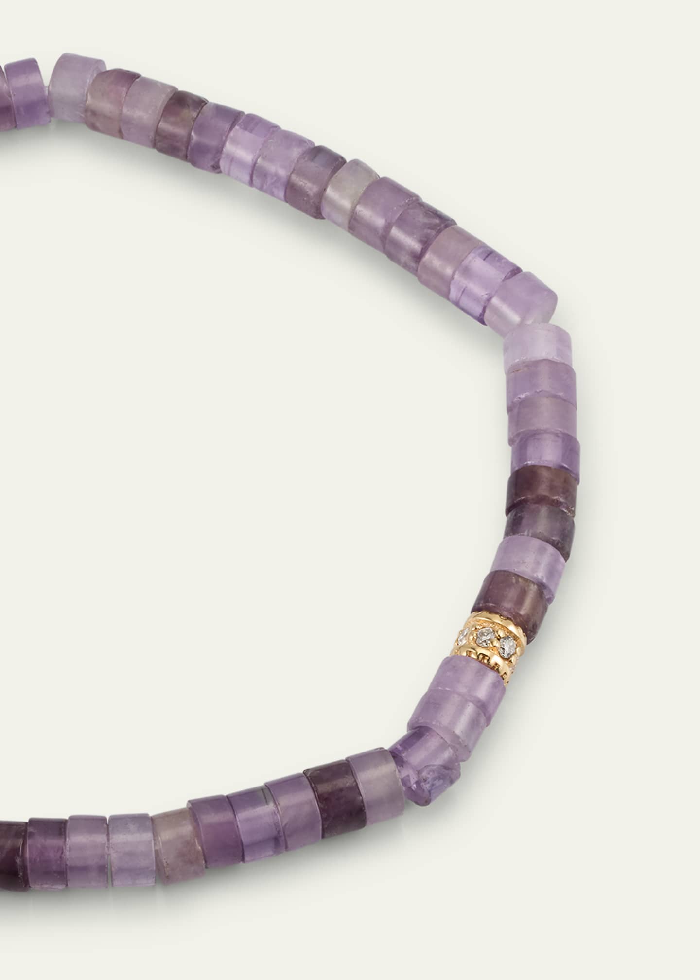 Sydney Evan Scallop Edge Pave Rondelle Bead Bracelet - Bergdorf Goodman