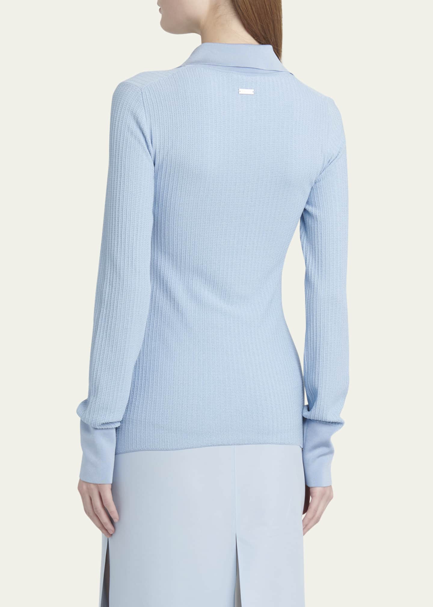 Ferragamo Cotton Silk Micro Jacquard Cardigan - Bergdorf Goodman