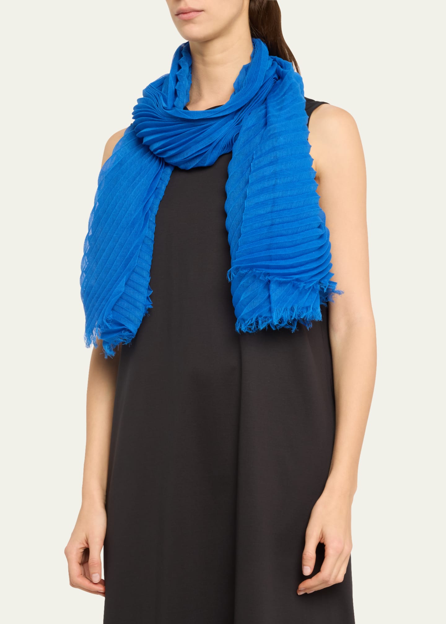 Issey Miyake Feather Ramie Pleats Stole - Bergdorf Goodman