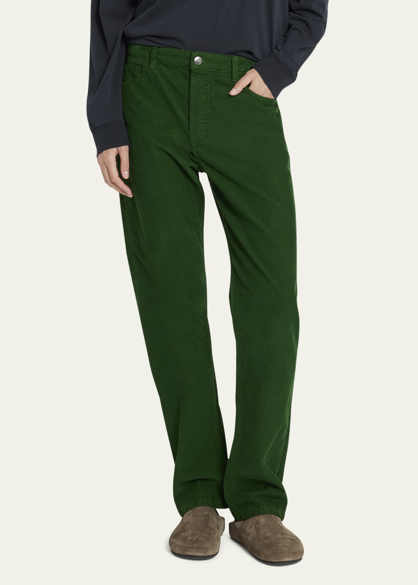 THE ROW Dan Wide-Leg Denim Pants - Bergdorf Goodman