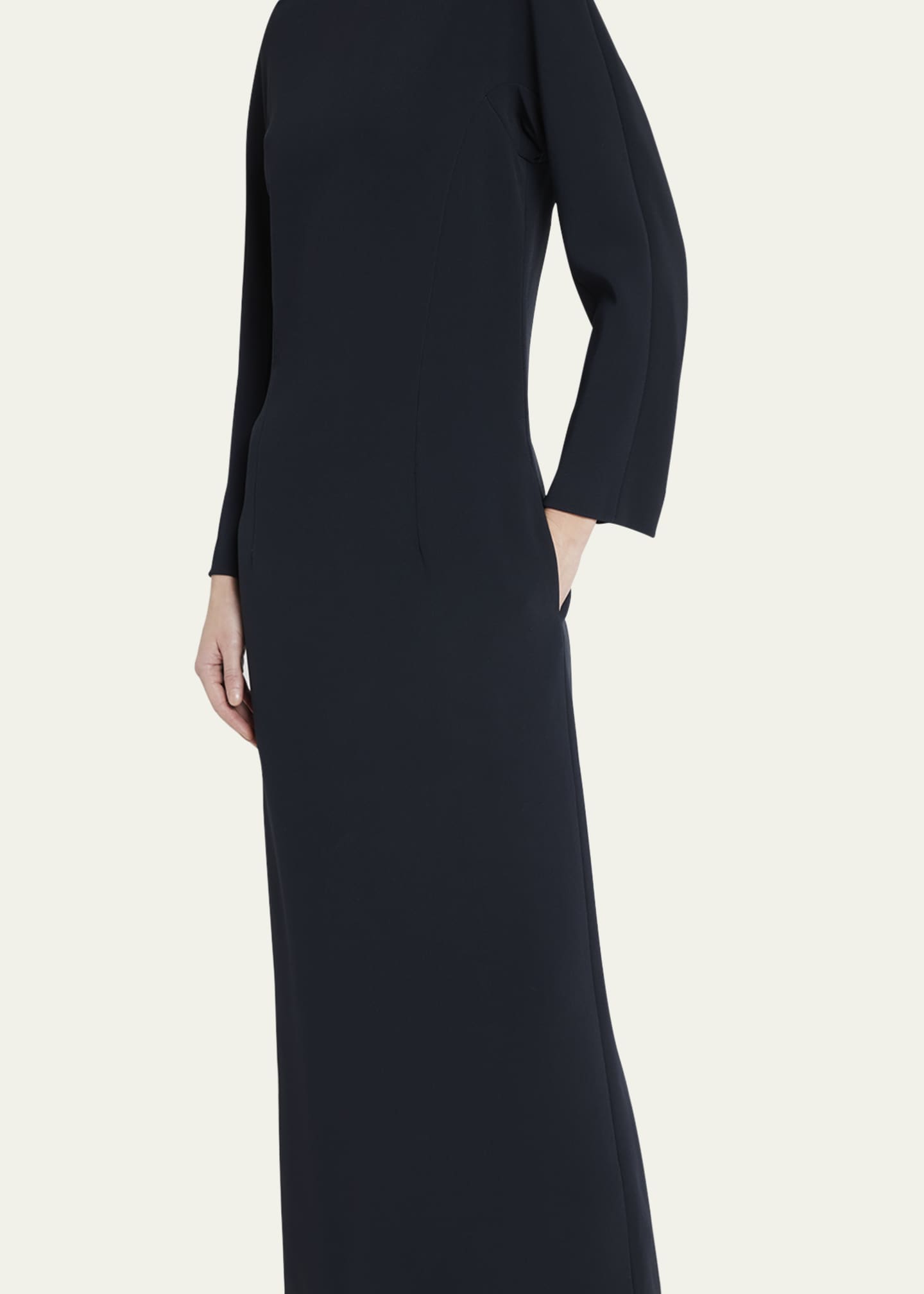 THE ROW Elia Long-Sleeve Viscose Dress - Bergdorf Goodman