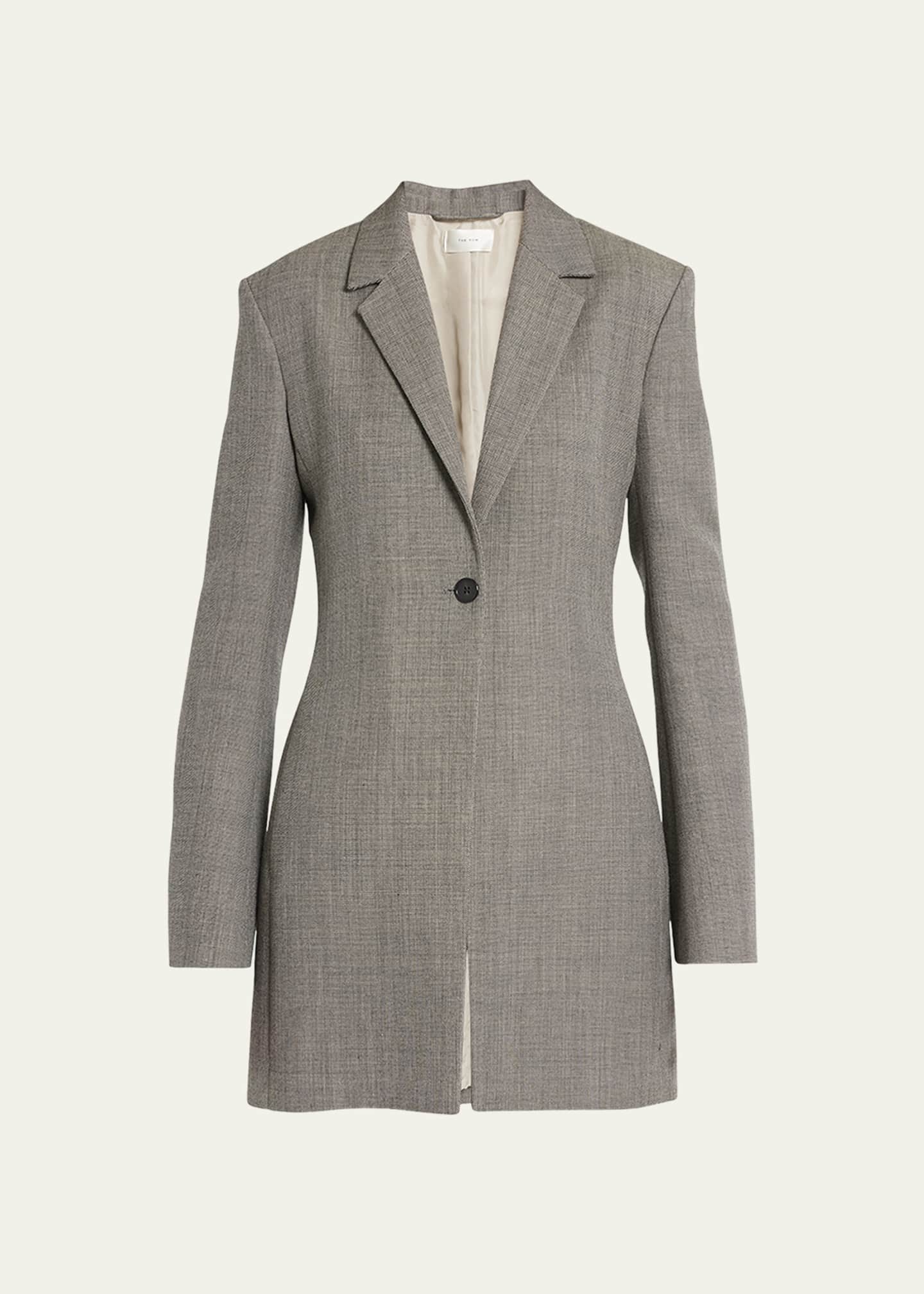 THE ROW Enny One-Button Wool Jacket - Bergdorf Goodman