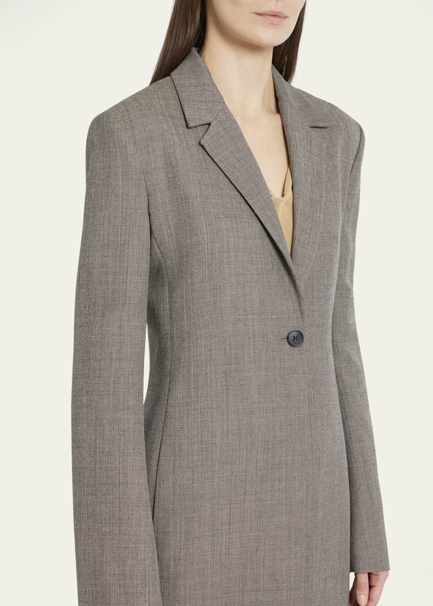 THE ROW Enny One-Button Wool Jacket - Bergdorf Goodman