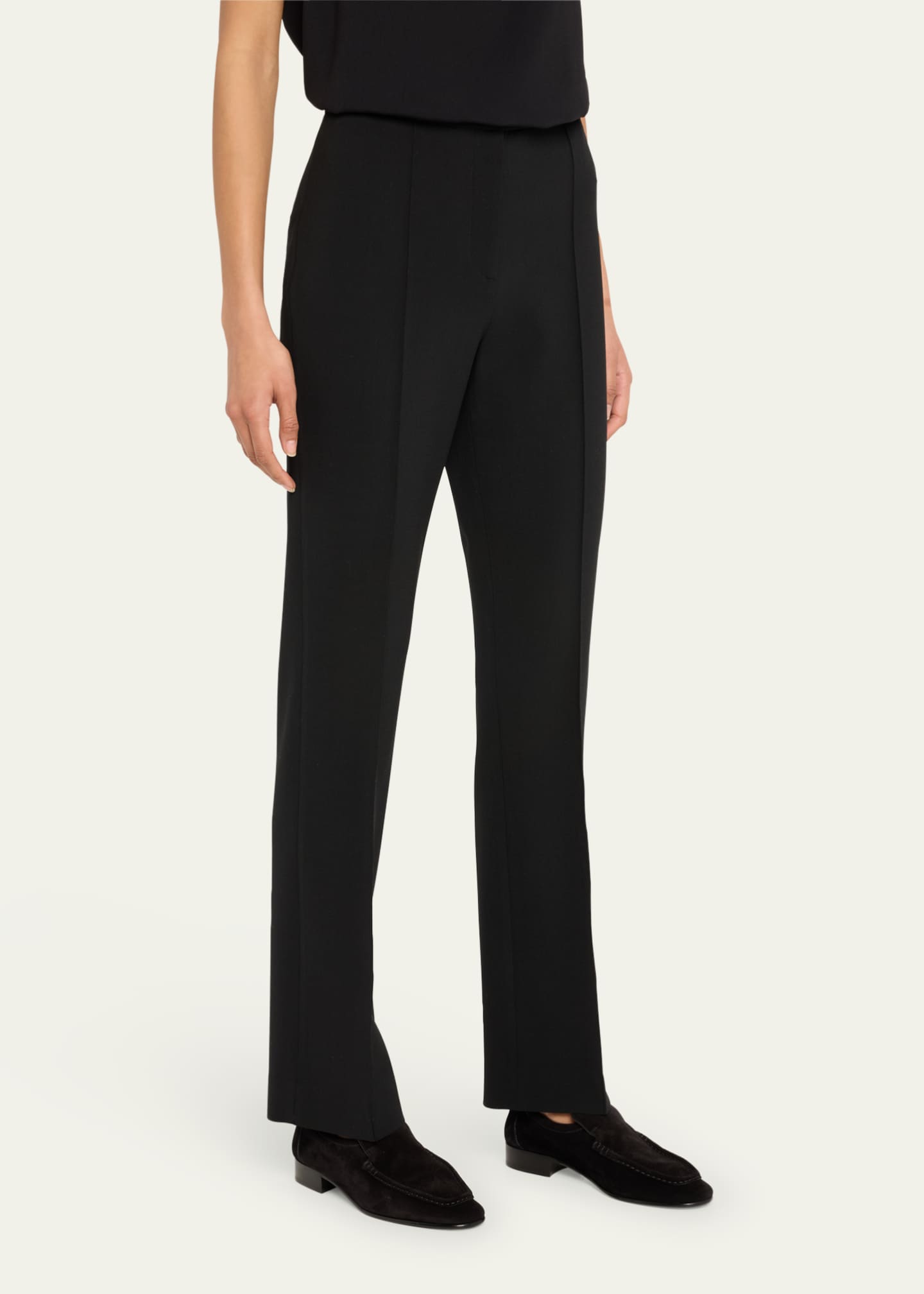THE ROW Desmond Straight-Leg Wool Trousers - Bergdorf Goodman