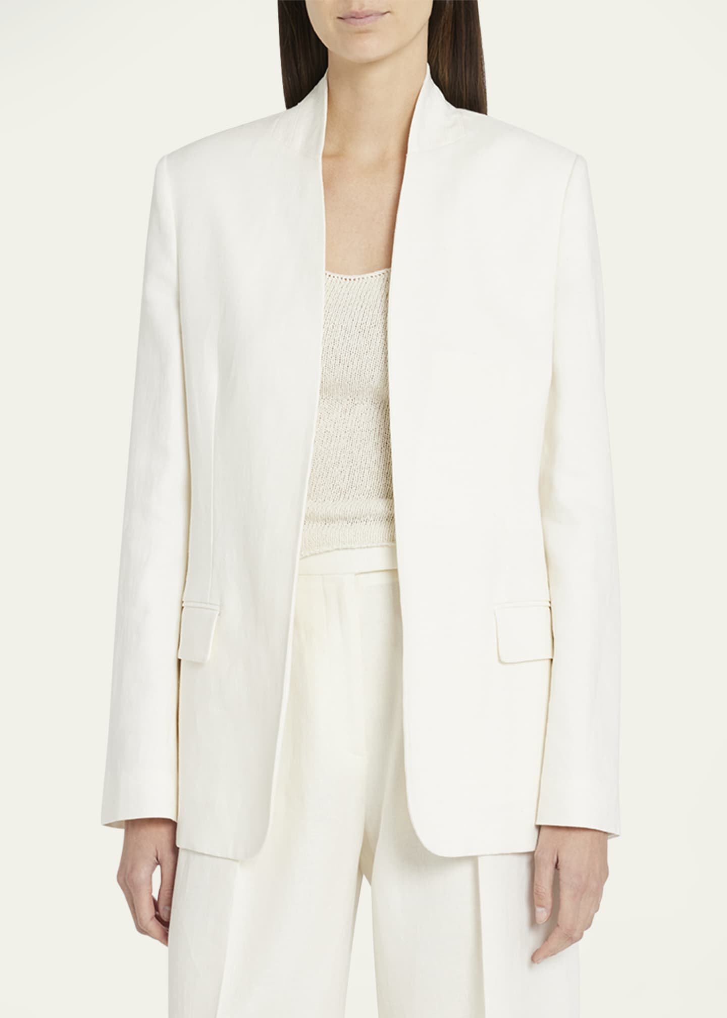 THE ROW Harvy Open-Front Linen Jacket - Bergdorf Goodman