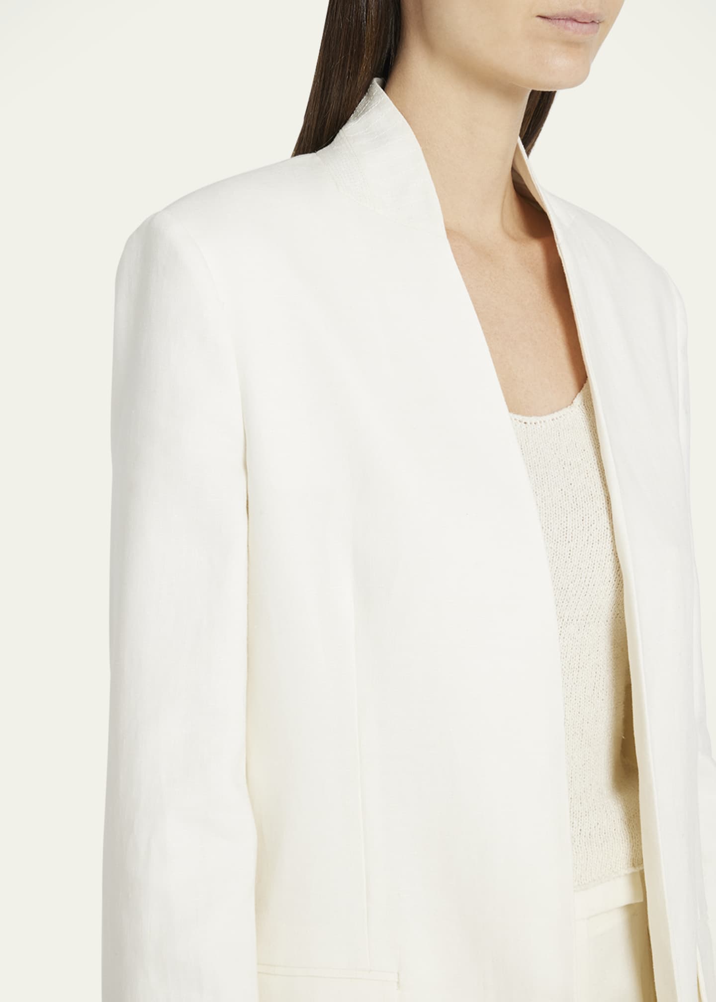 THE ROW Harvy Open-Front Linen Jacket - Bergdorf Goodman