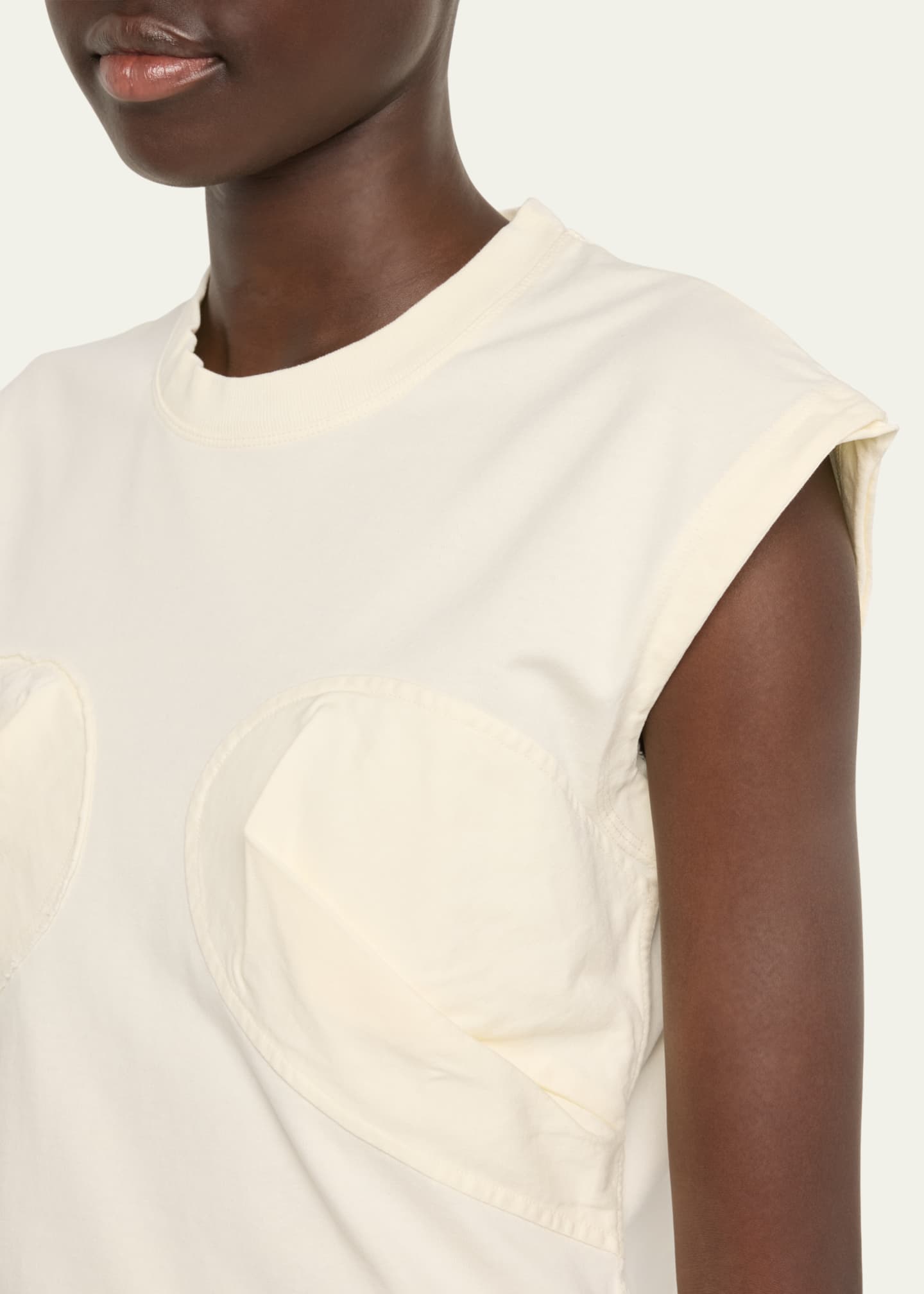 Marc Jacobs Seamed Up Bustier Cap-Sleeve T-Shirt - Bergdorf Goodman