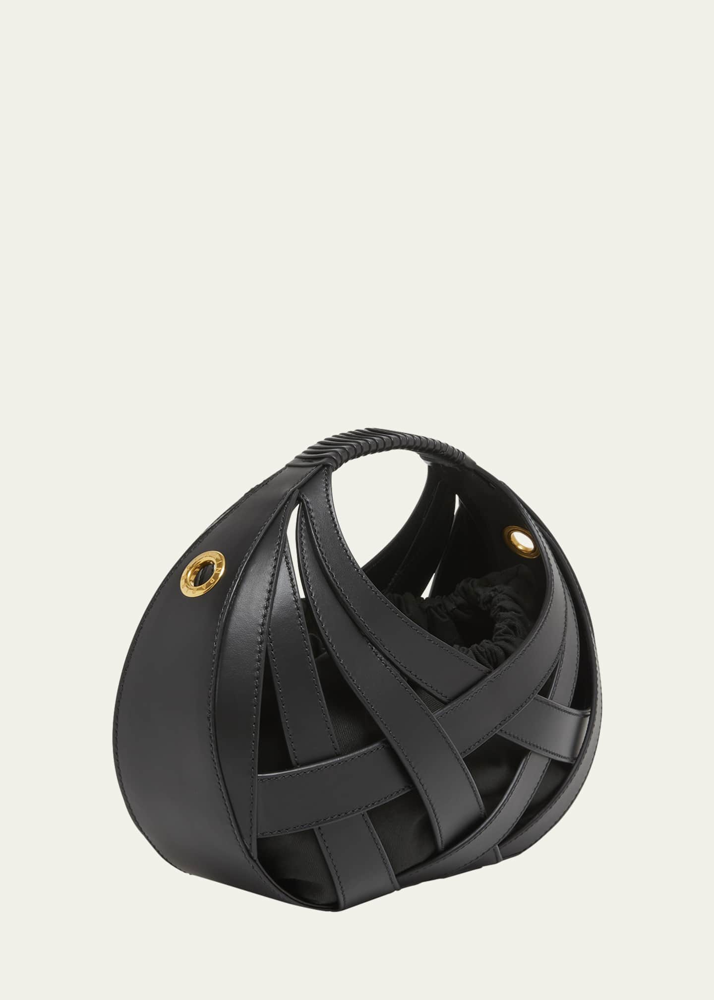 Balmain Round Basket Top-Handle Bag - Bergdorf Goodman