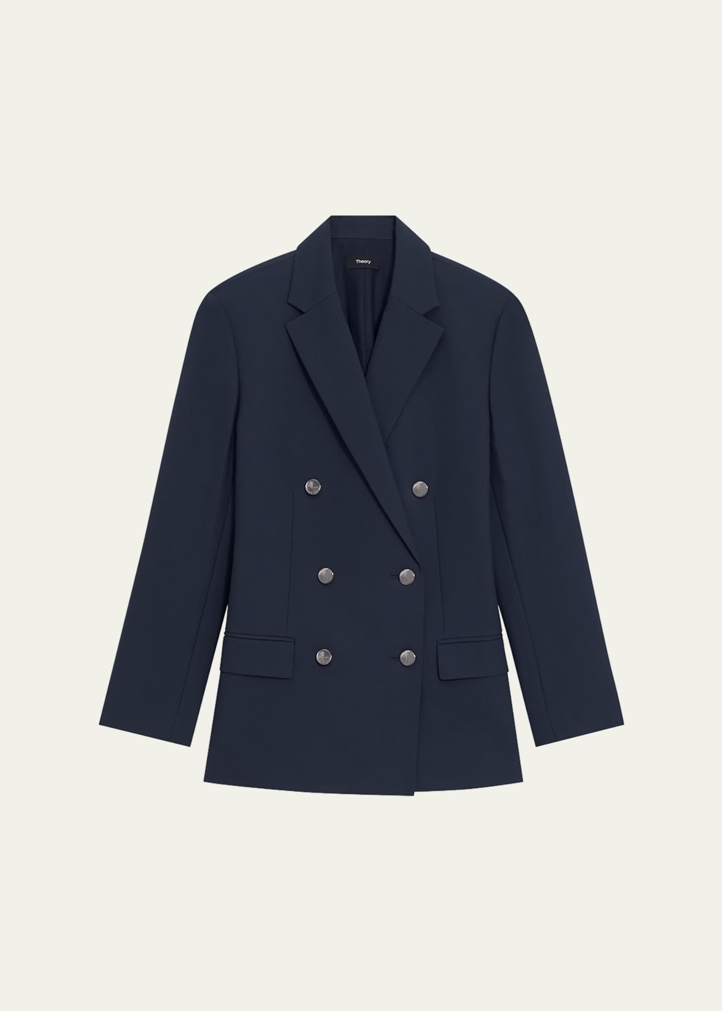 Theory Boxy Double-Breasted Wool-Blend Jacket - Bergdorf Goodman