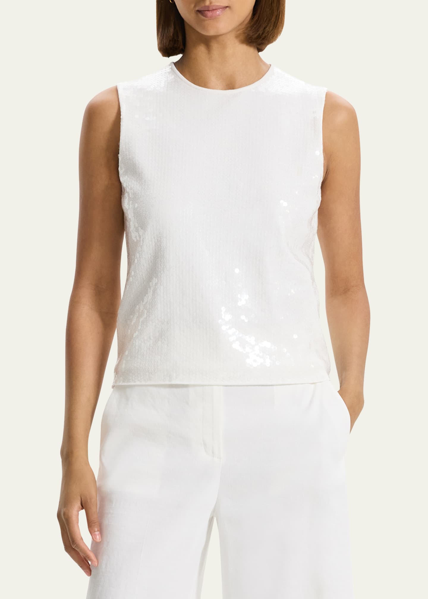Theory Sequin Sleeveless Shell Top - Bergdorf Goodman