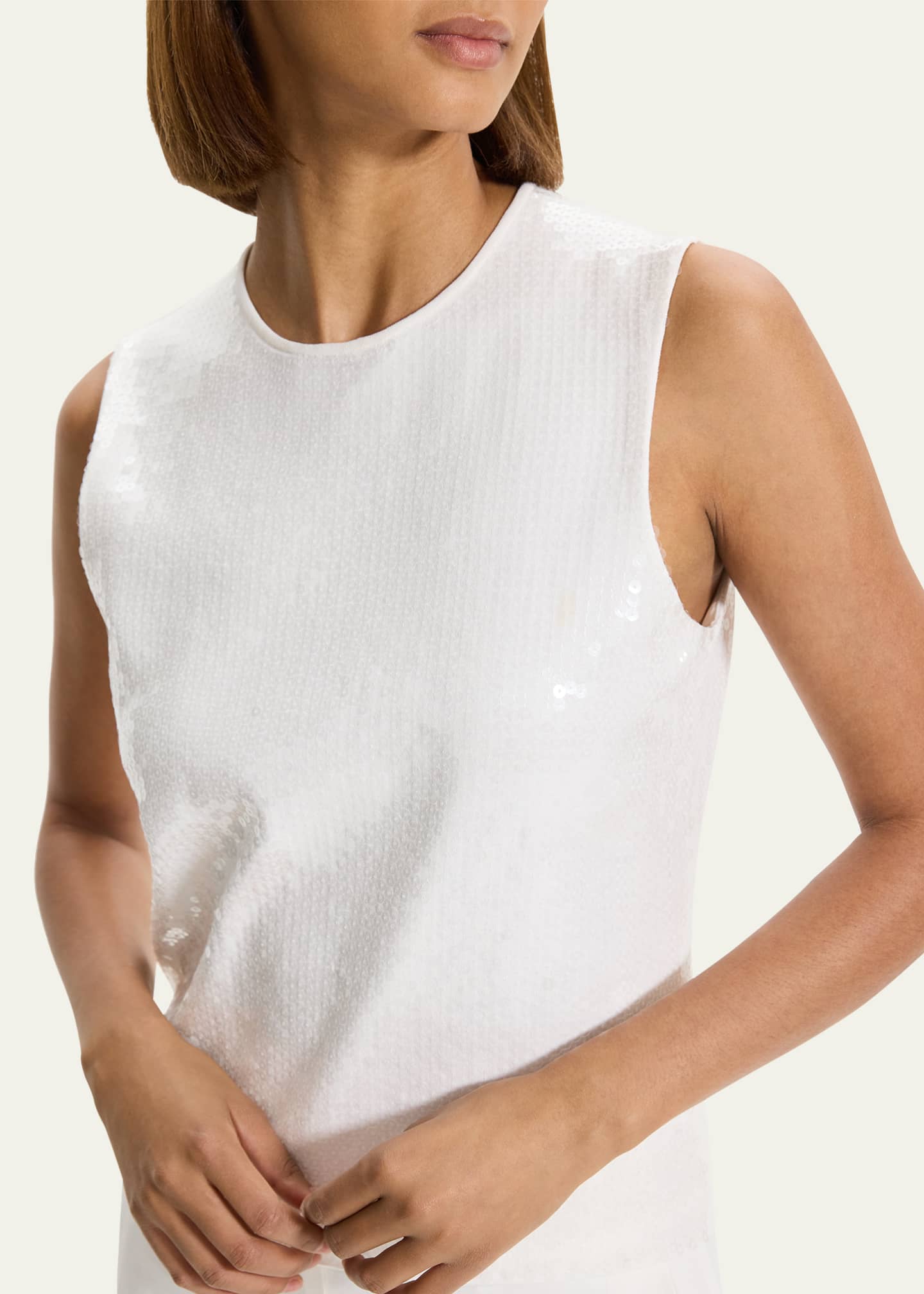 Theory Sequin Sleeveless Shell Top - Bergdorf Goodman