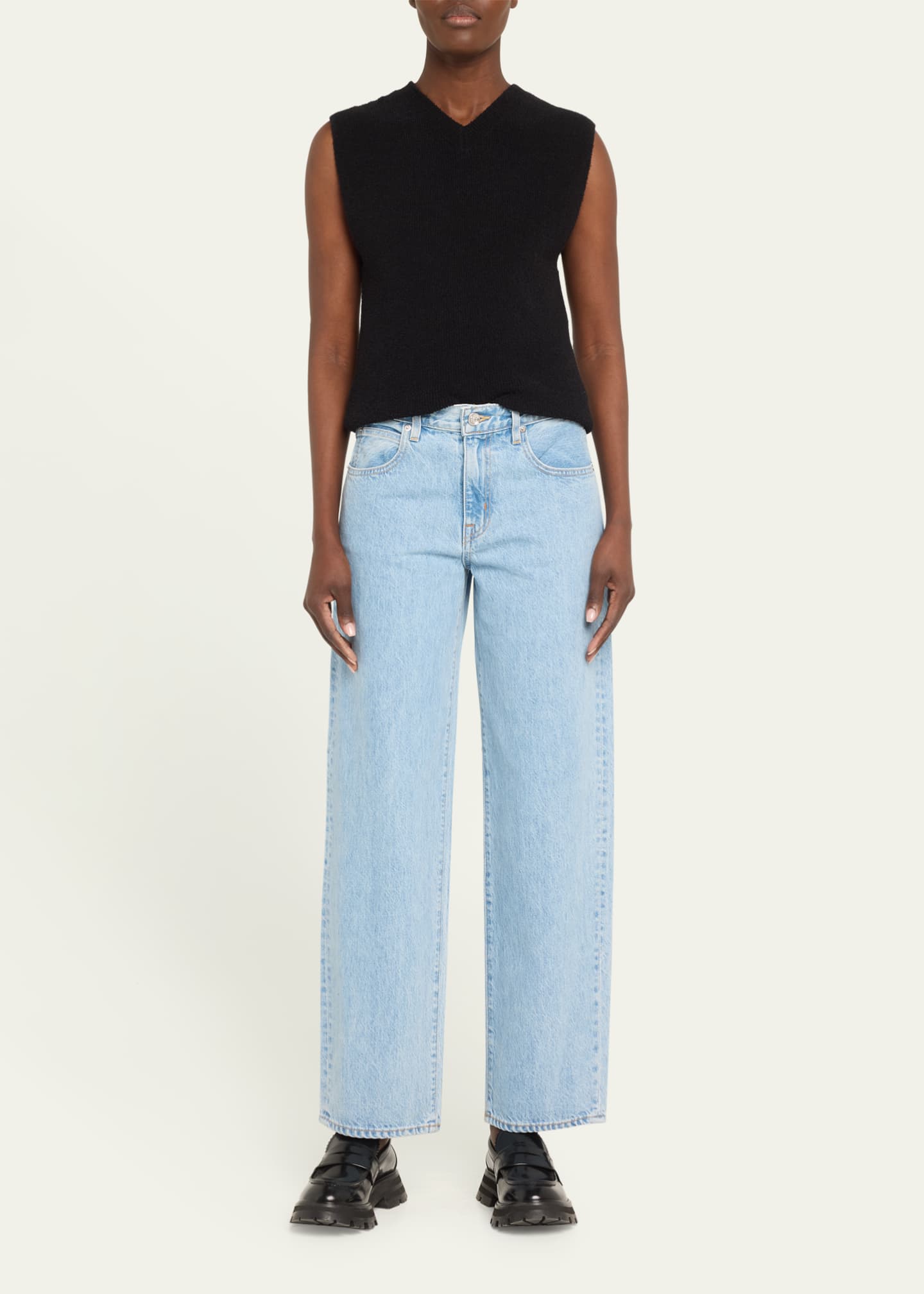 SLVRLAKE Tess Wide-Leg Jeans - Bergdorf Goodman