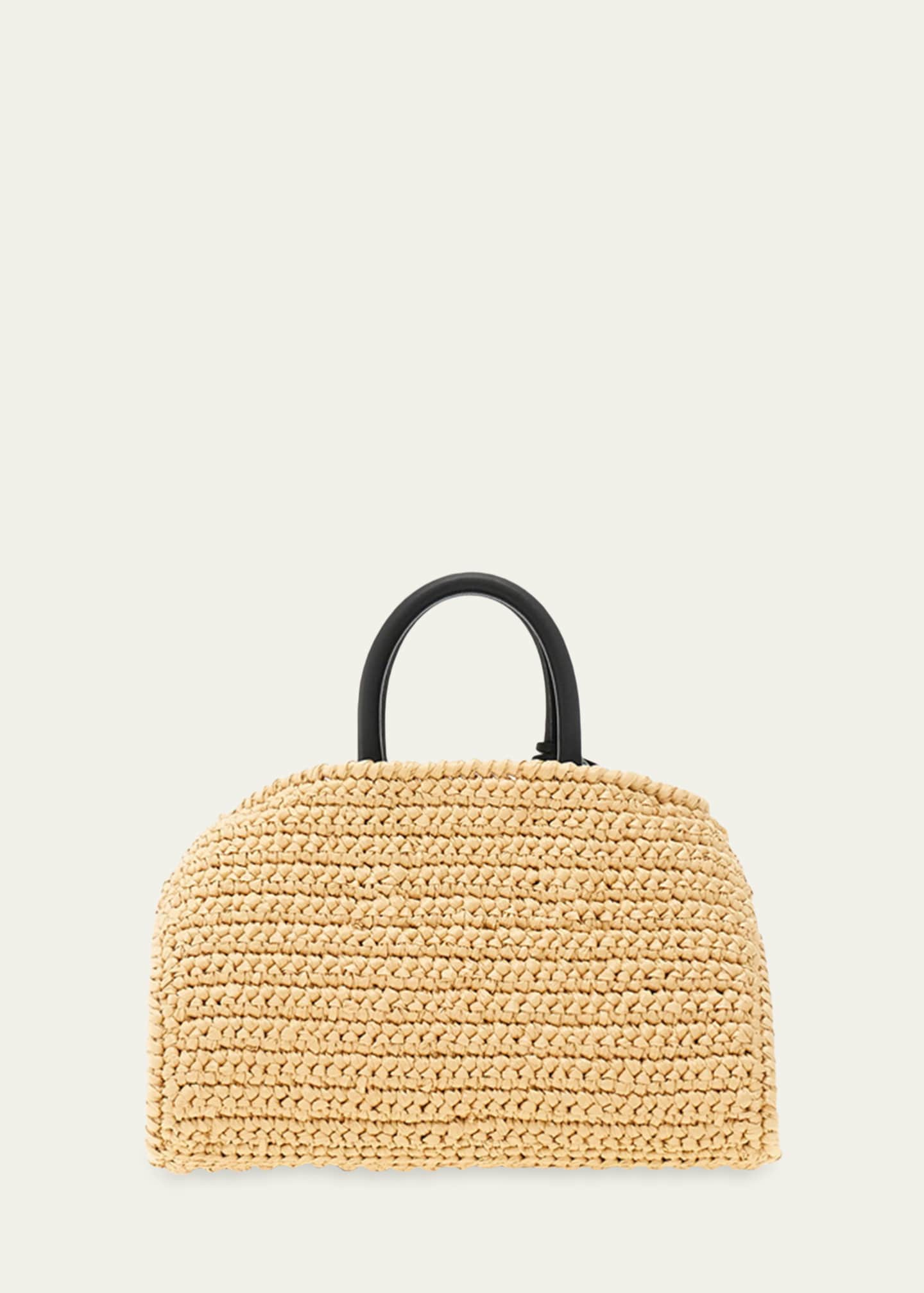 Ferragamo Hug Mini Crochet Raffia Top-Handle Bag - Bergdorf Goodman