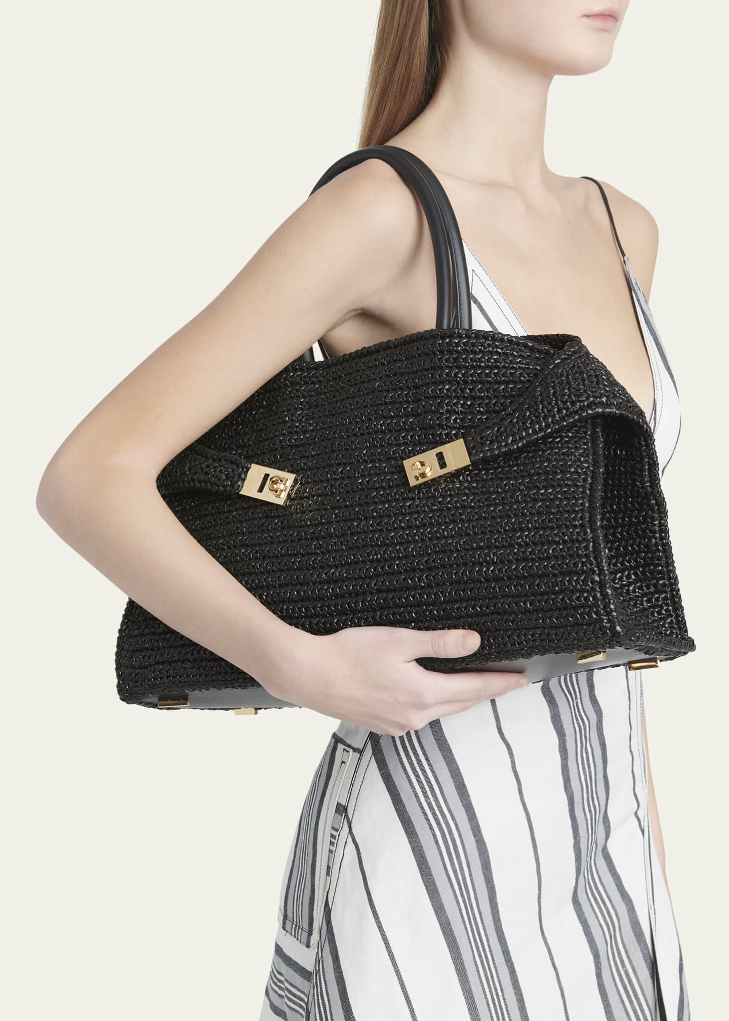 Ferragamo Hug Crochet Raffia Tote Bag - Bergdorf Goodman
