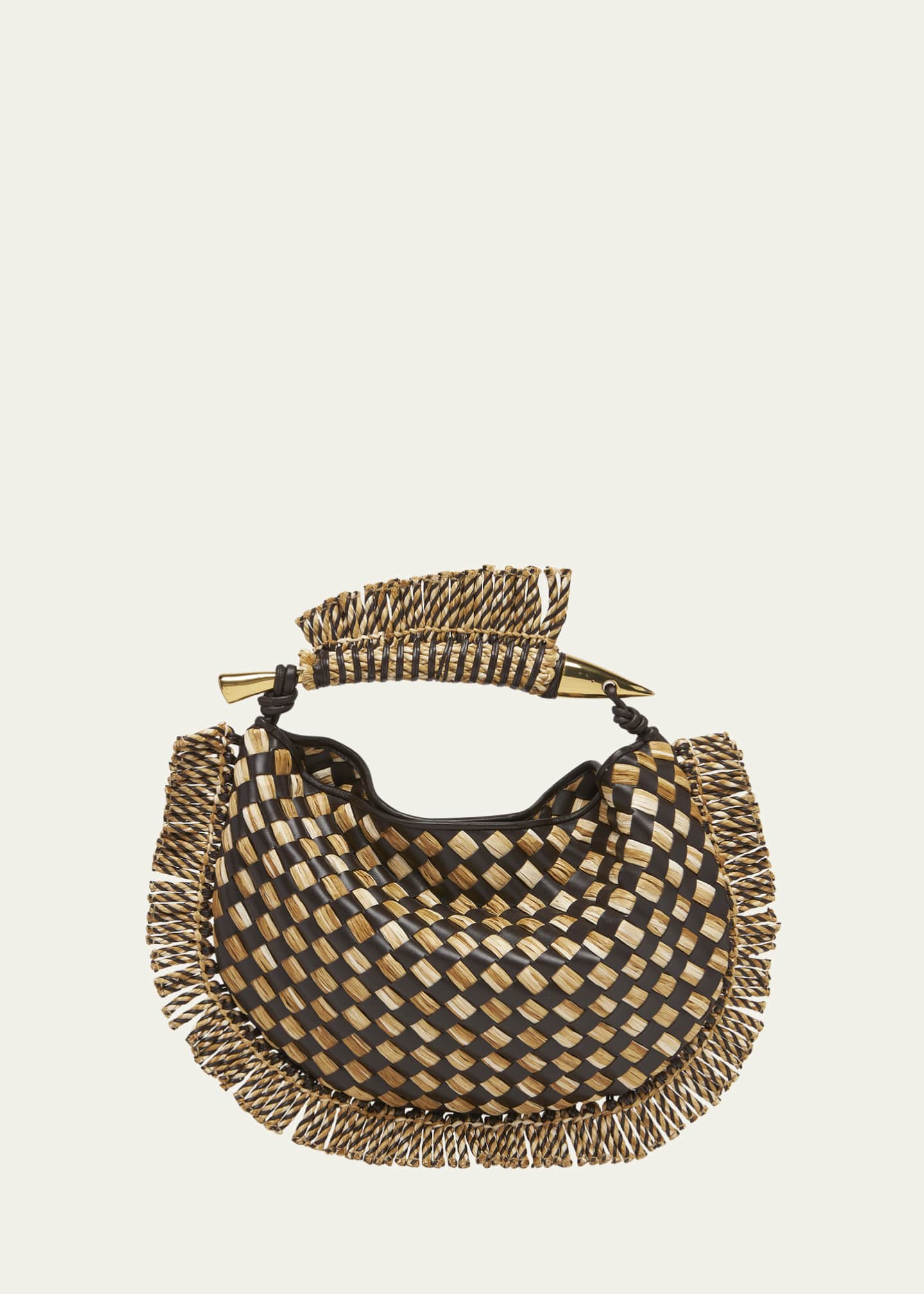 Bottega Veneta Small Sardine Fringe Raffia Top-Handle Bag - Bergdorf ...