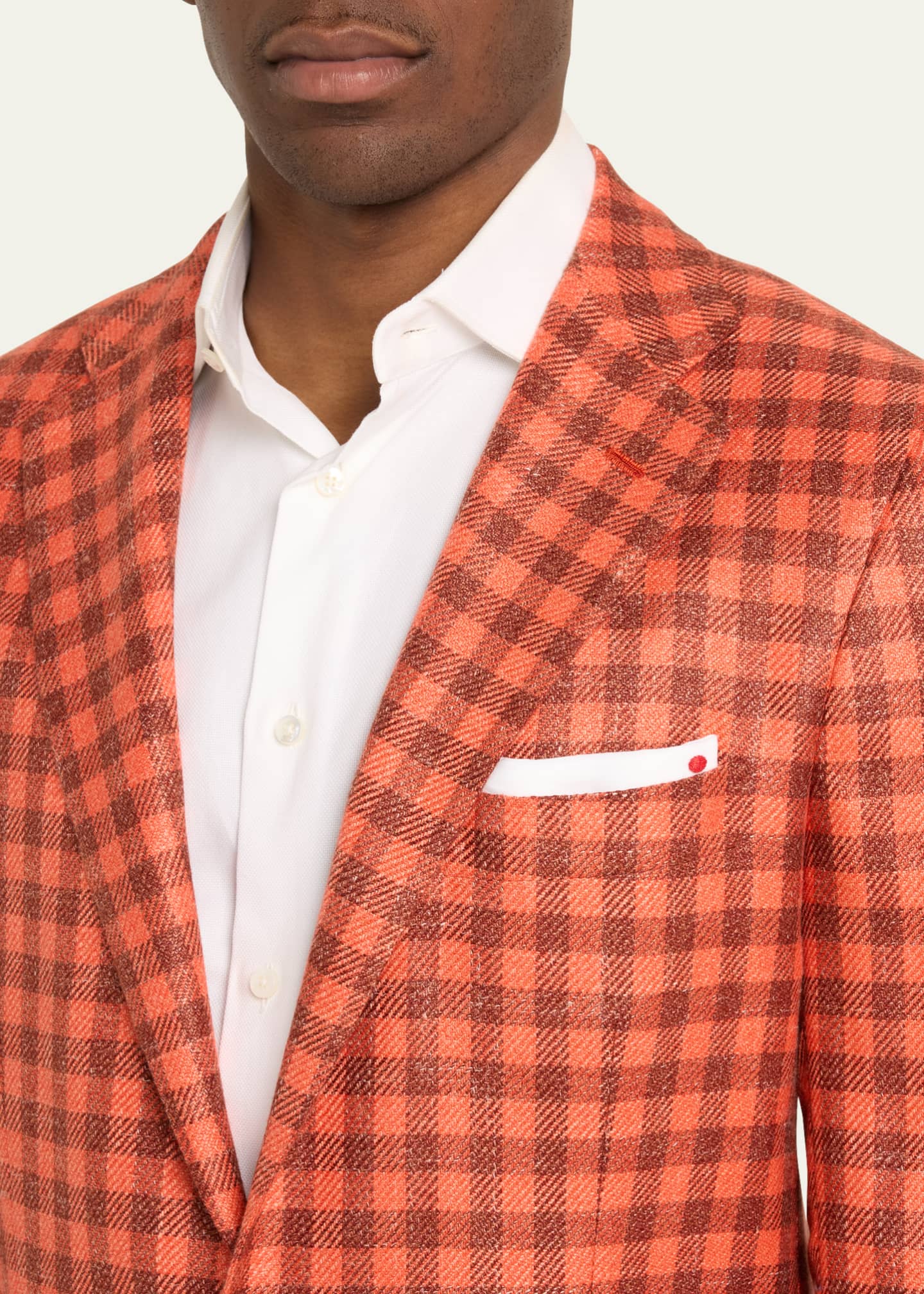 Kiton Men's Check Sport Coat - Bergdorf Goodman